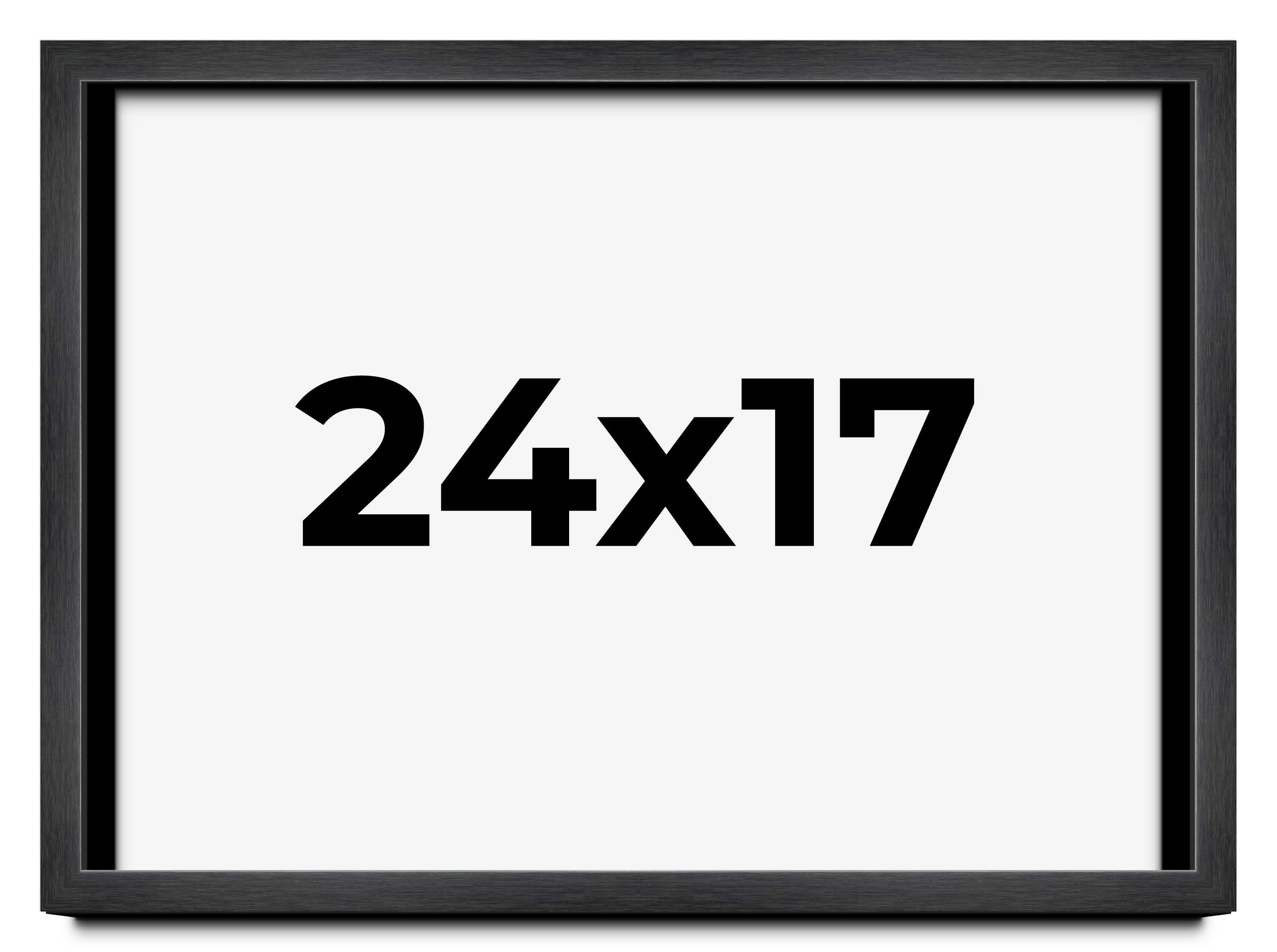 24x17 Frame Black Charcoal Grey Wood Textured Picture Frame | 0.75 Inch ...