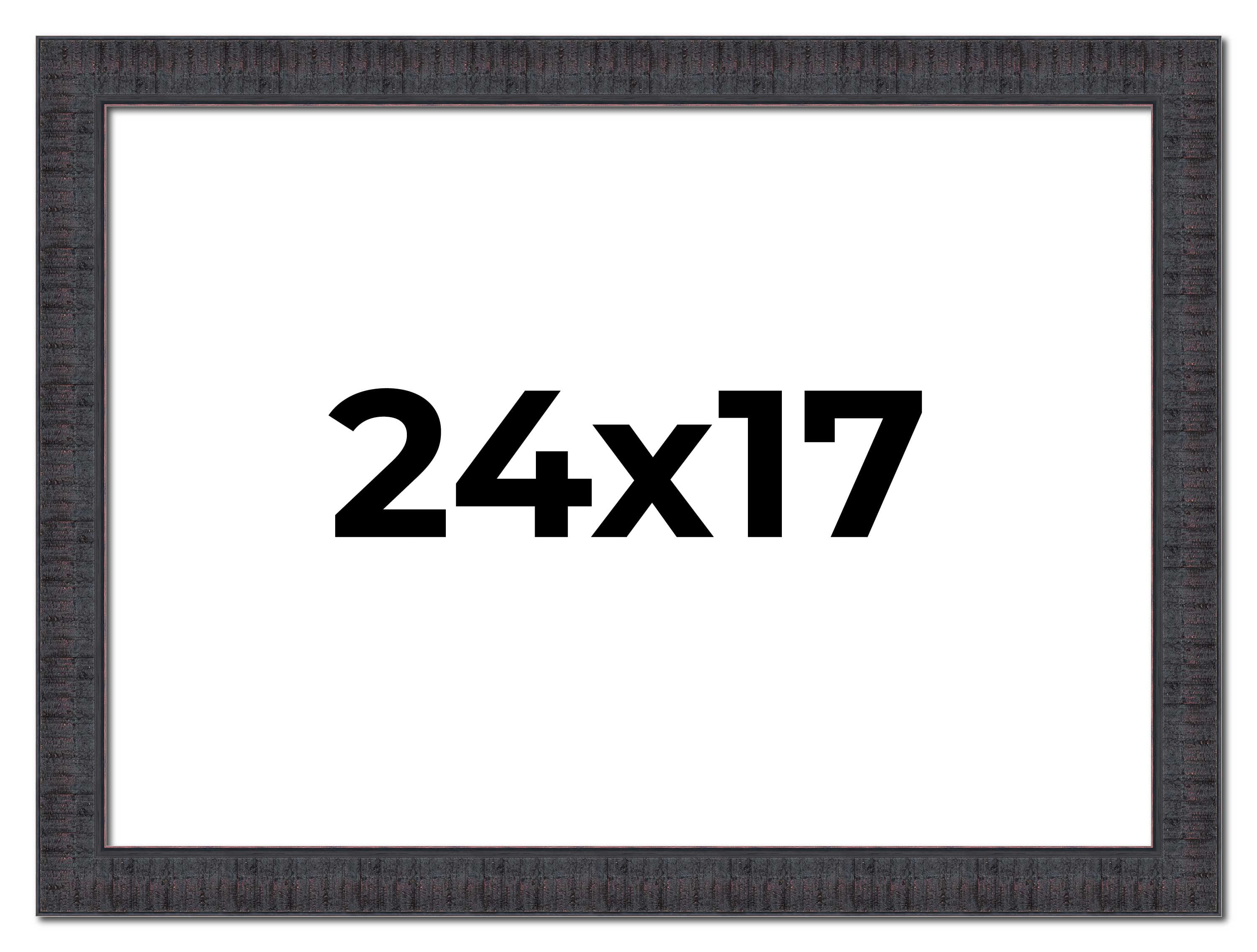 24x17 Frame Brown Rustic Solid Wood Picture Frame 1.5 Inches Wide ...