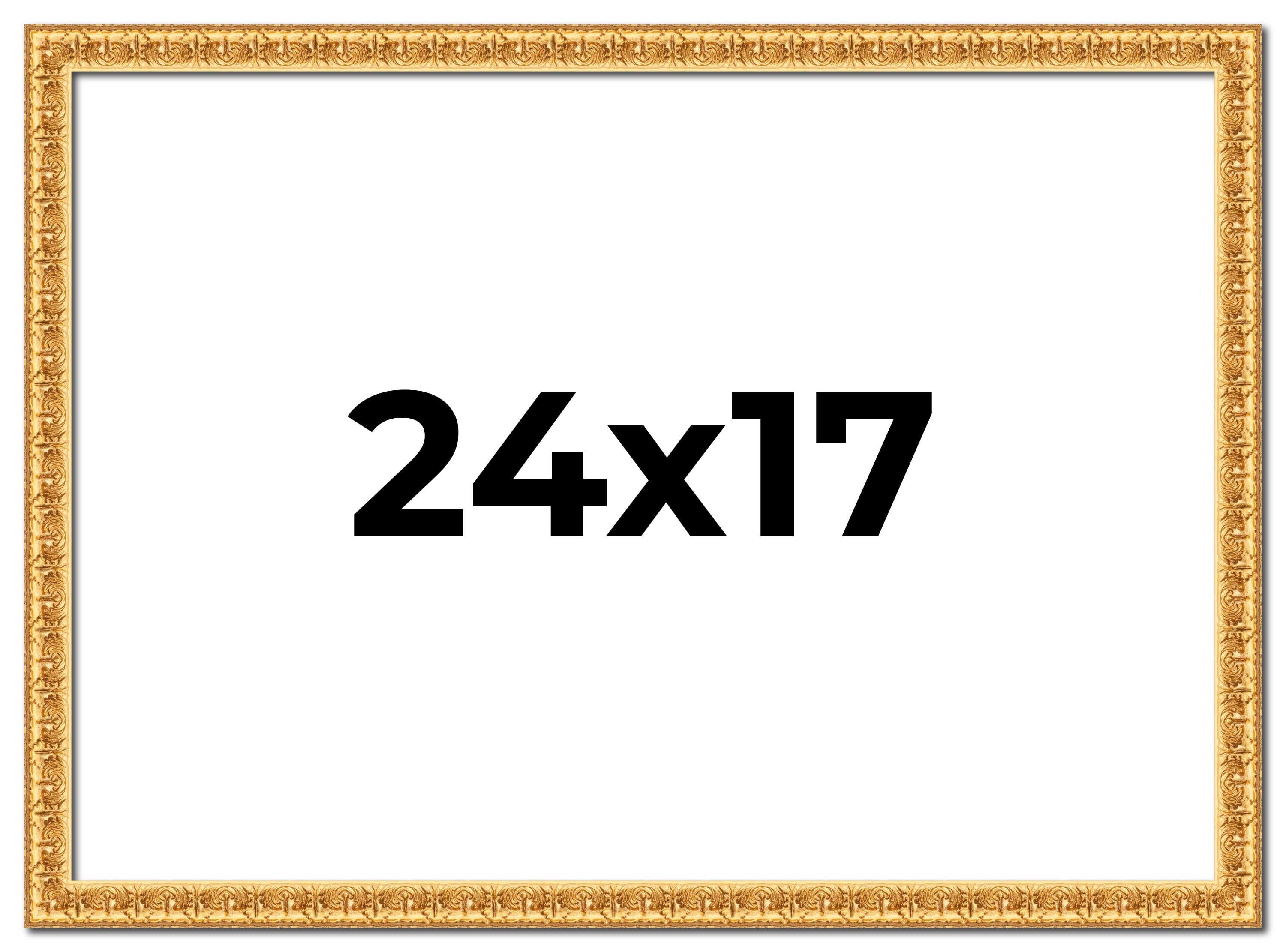 24x17 Frame Gold Real Wood Picture Frame Width 1 inches | Interior ...