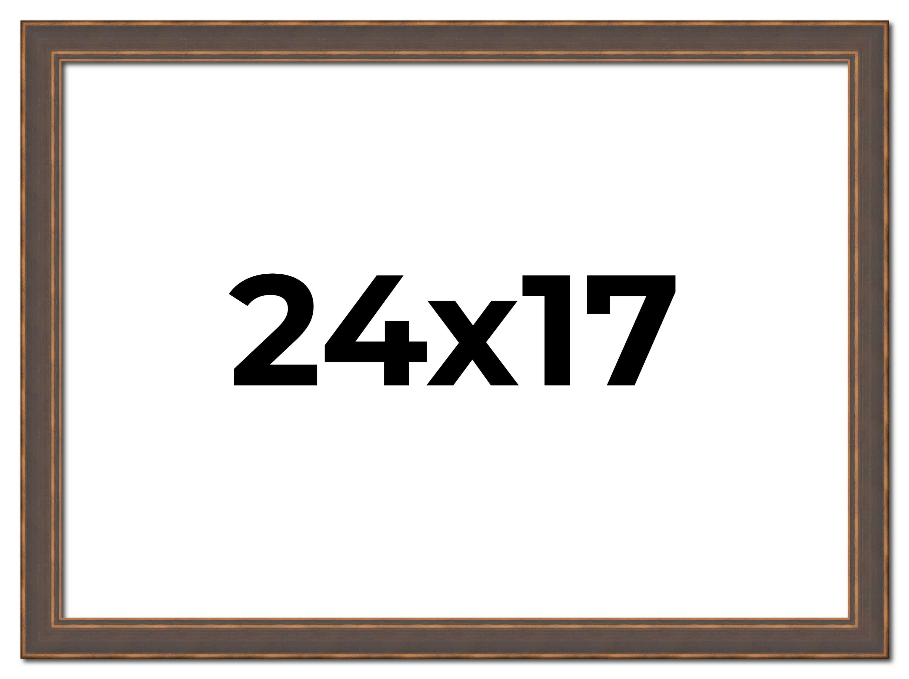 24x17 Frame Golden Caramel Solid Wood Bronze Picture Frame | 1.25 Inch ...