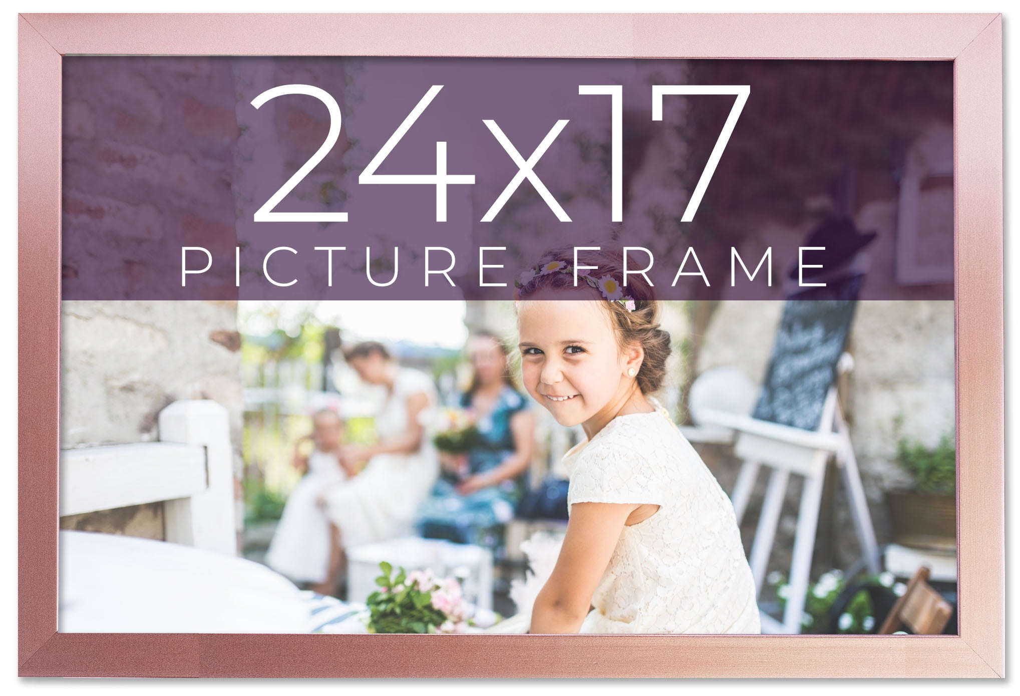 24x17 Frame Pink Real Wood Picture Frame Width 0.75 inches | Interior ...