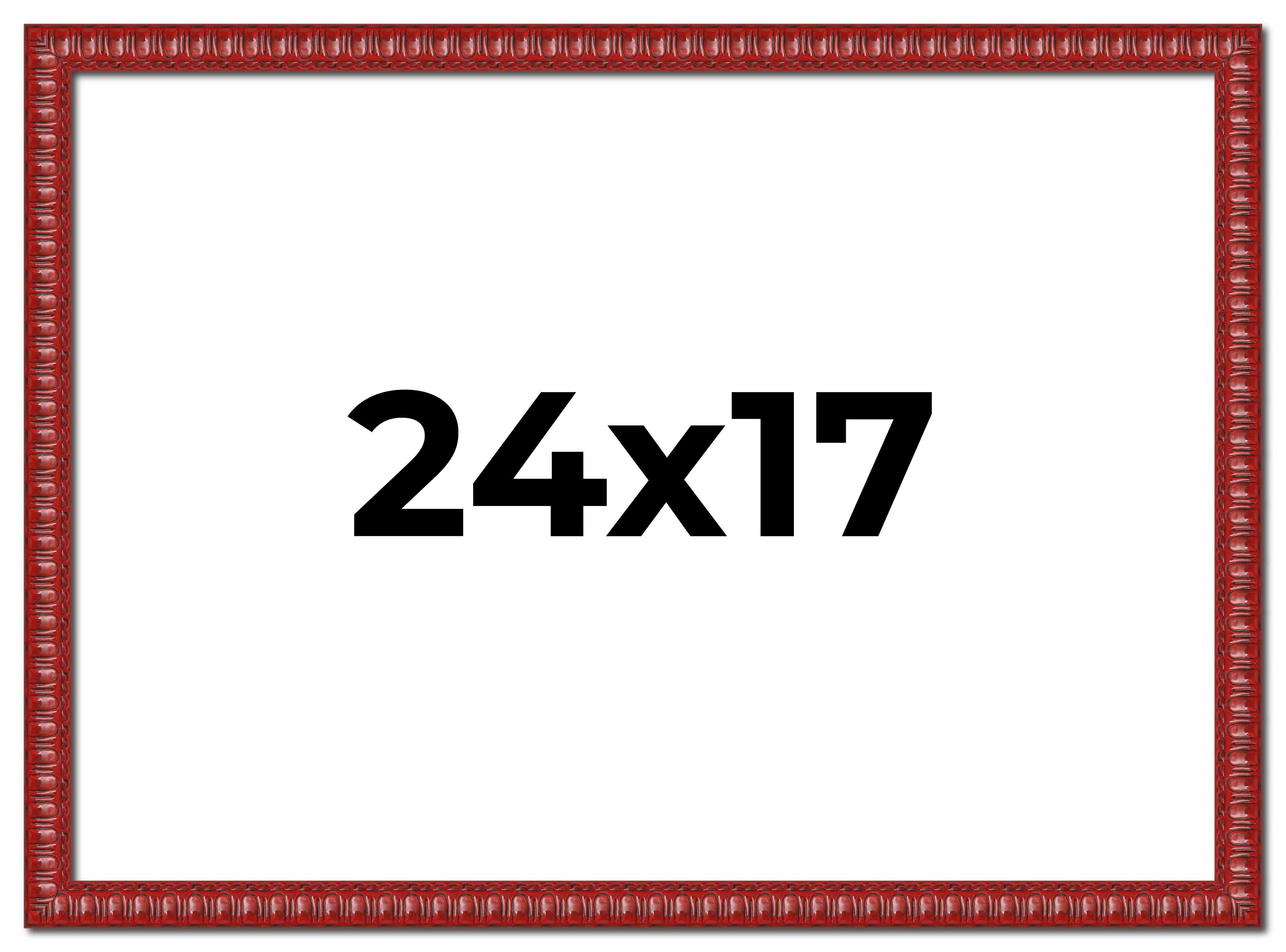 24x17 Frame Red Solid Wood Picture Frame Width 1 Inches | Interior ...