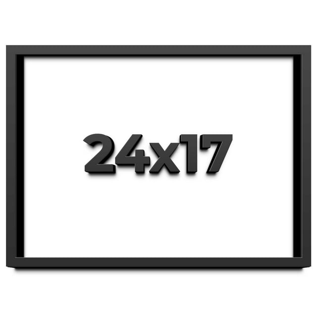 24x17 Shadow Box Frame Black | 1 inches Deep Real Wood Contemporary ...