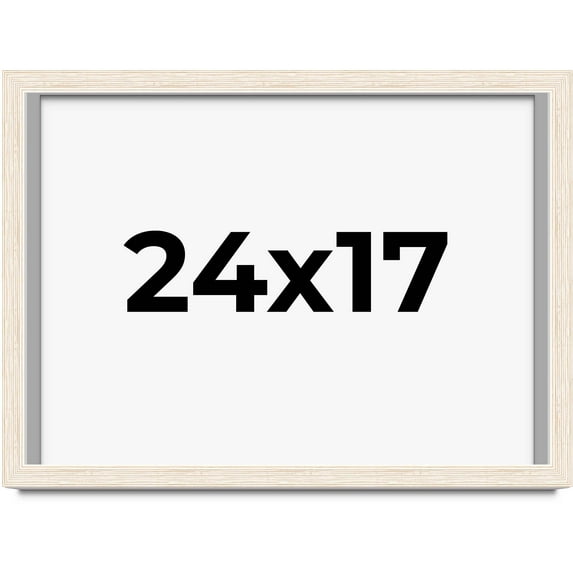 24x17 Shadow Box Frame White | 1.125 Inches Deep Real Wood Rustic ...