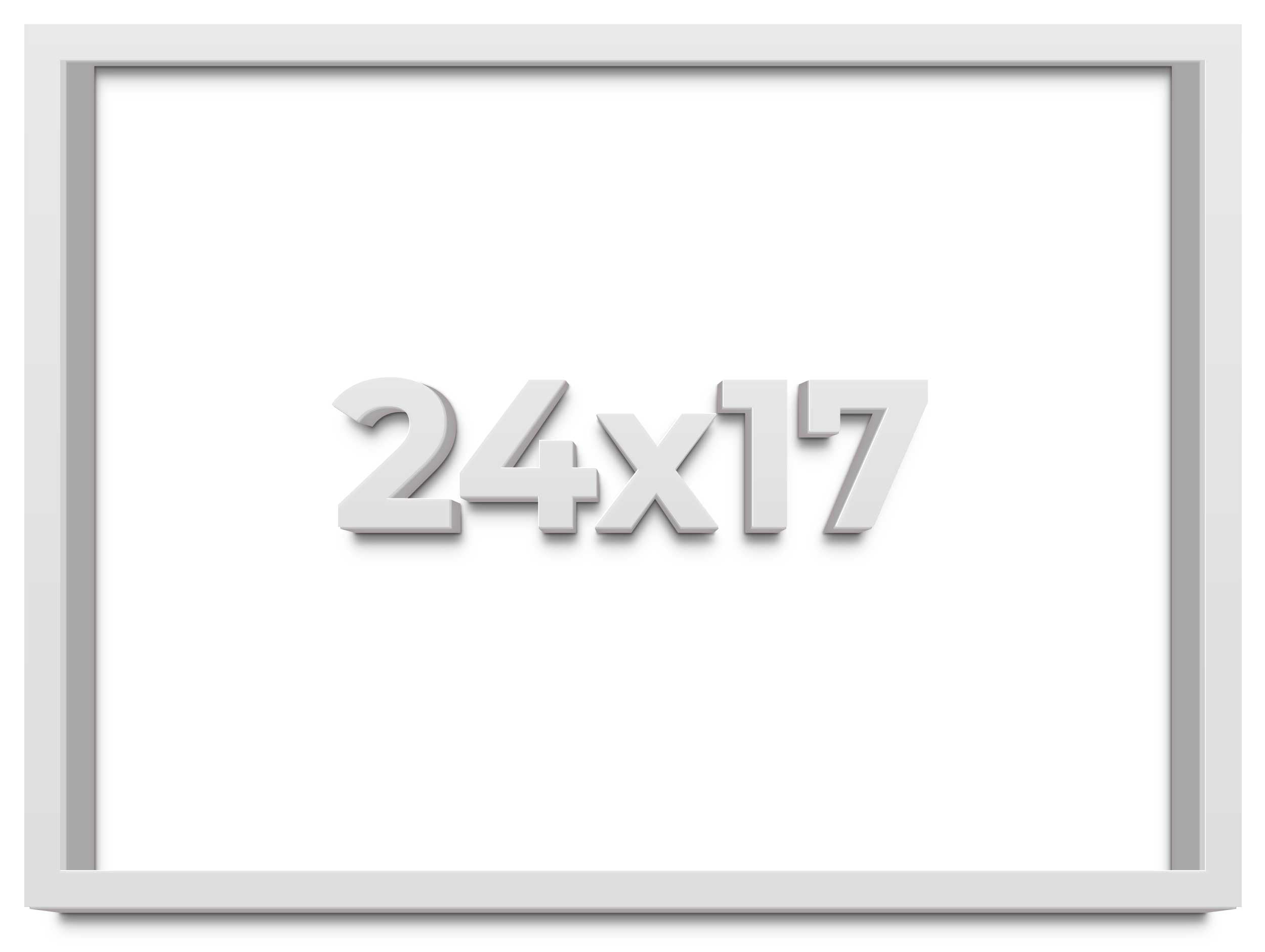 24x17 Shadow Box Frame White | 1 Inches Deep Real Wood Contemporary ...