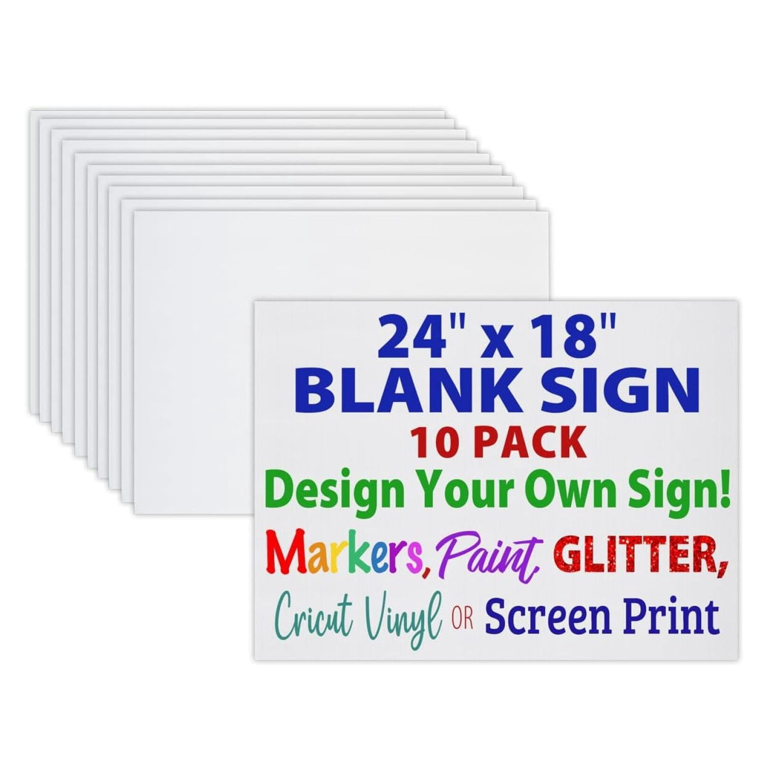 24 x 18 Blank Yard Signs (10 Count) - Walmart.com
