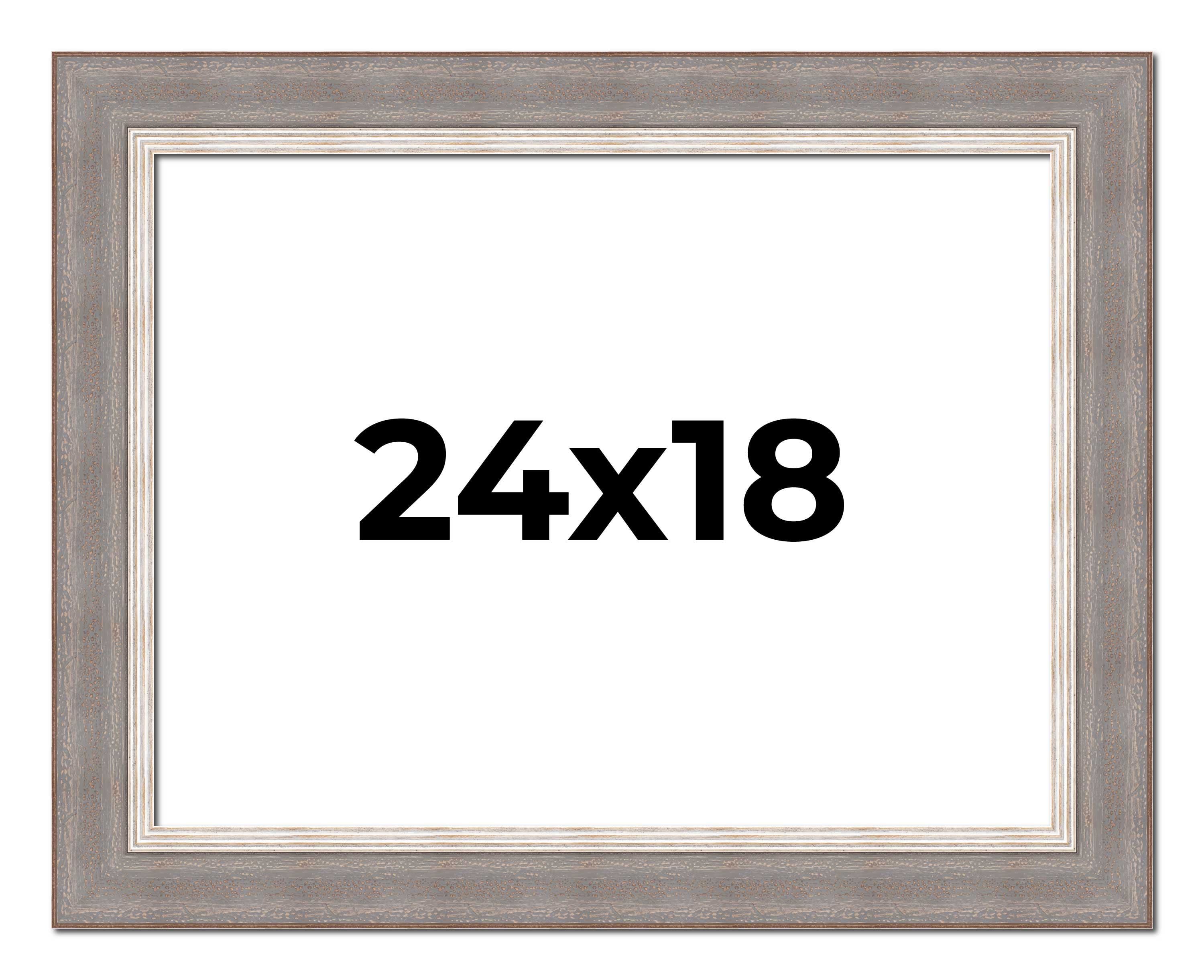 24x18 Frame Grey Real Wood Picture Frame Width 2.75 Inches | Interior ...