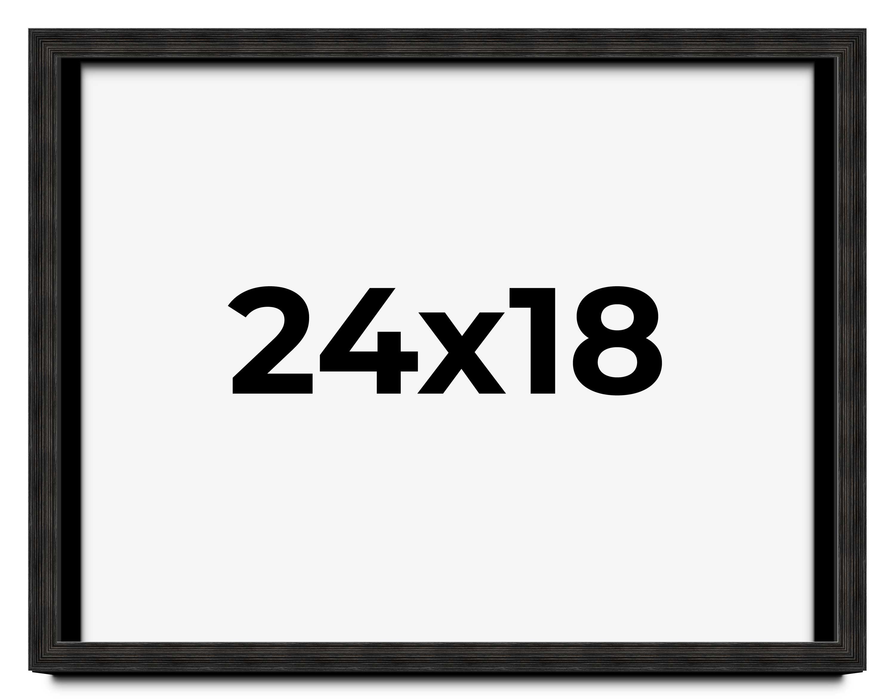 24x18 Shadow Box Black Rustic Barnwood Display Frame | 1.125 Inch Deep ...