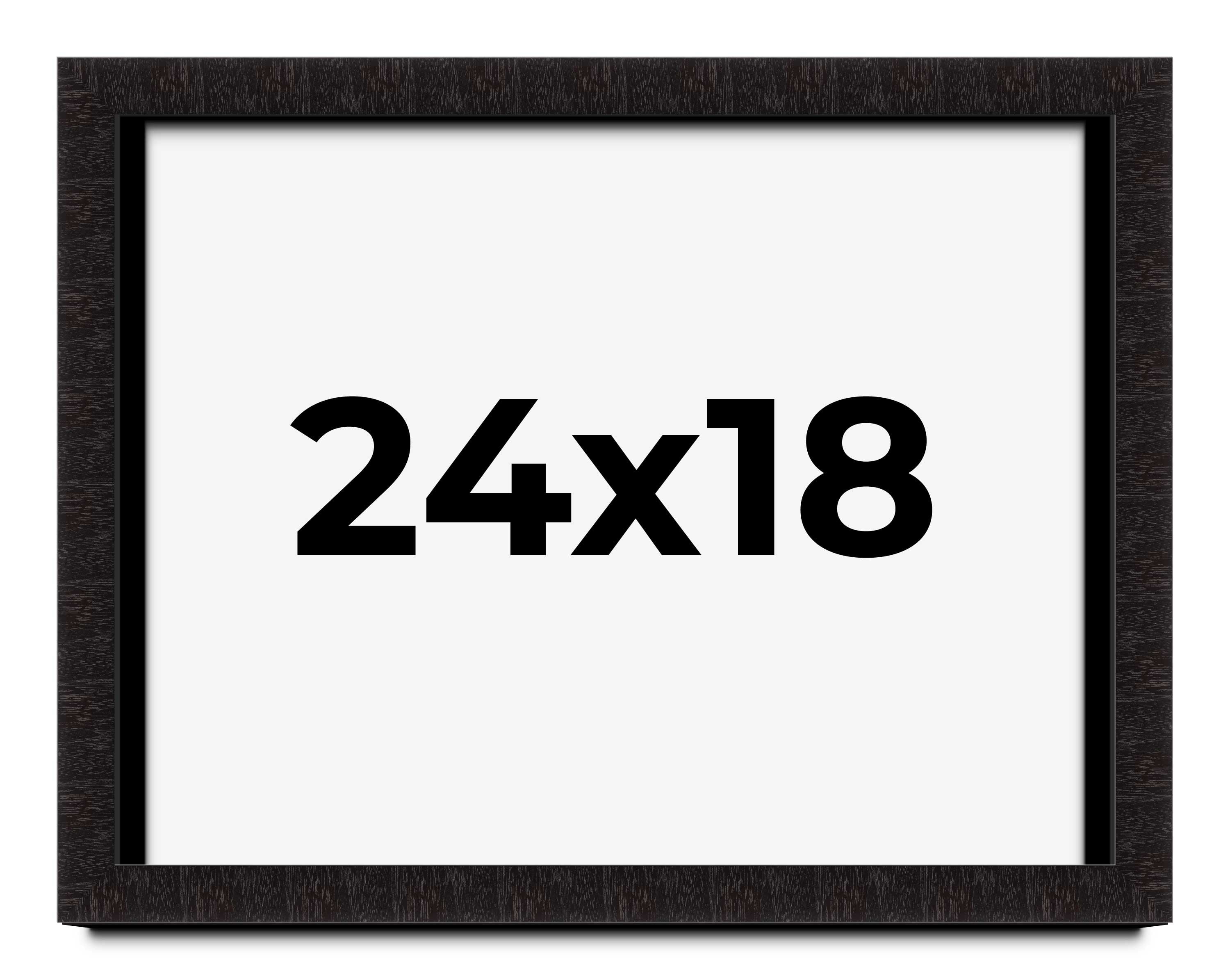 24x18 Shadow Box Black Solid Wood Display Picture Frame | 1 Inch Rabbet ...