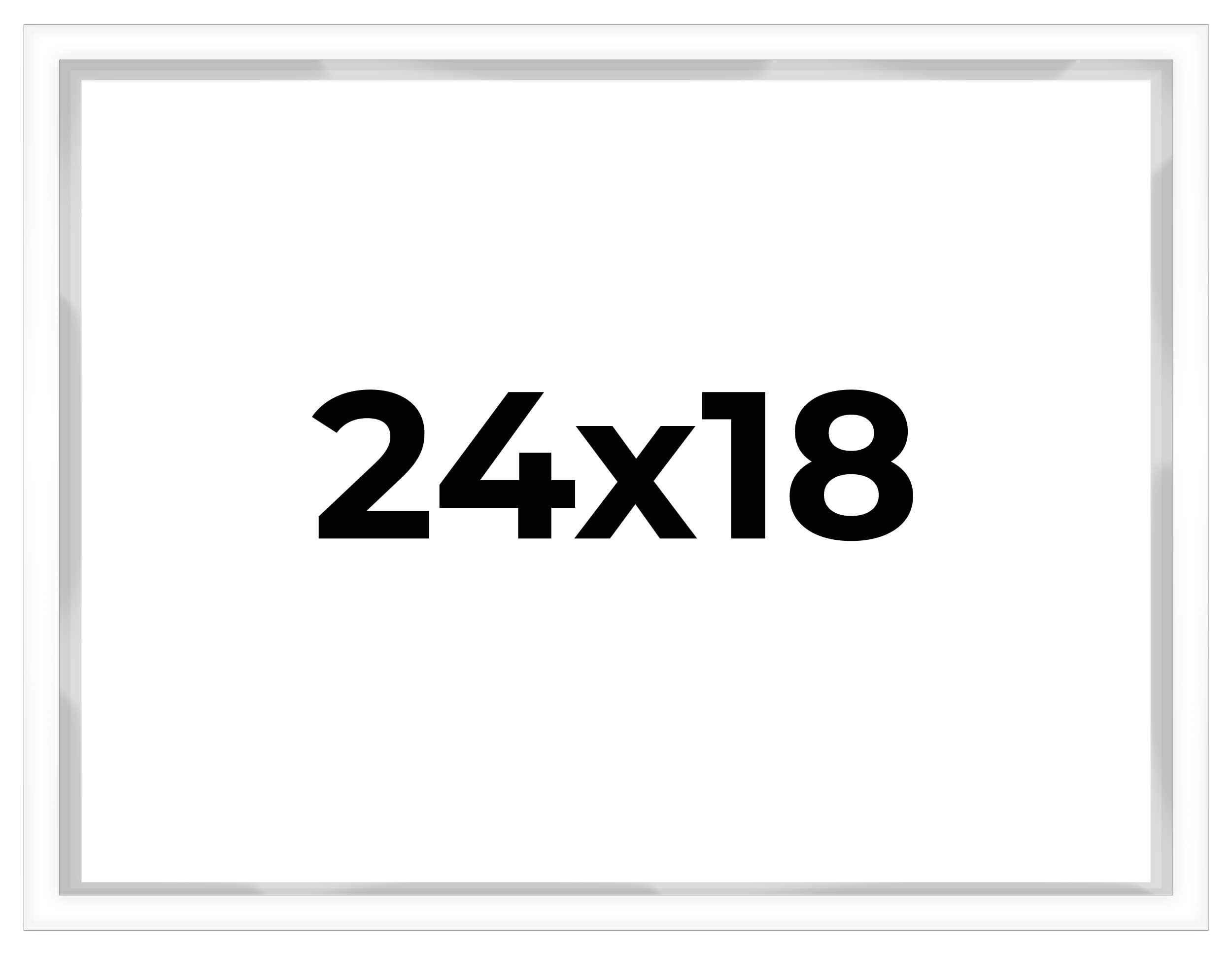 24x18 White Shadowbox Frame - Interior Size 24x18 by 1 Inches - Made to ...