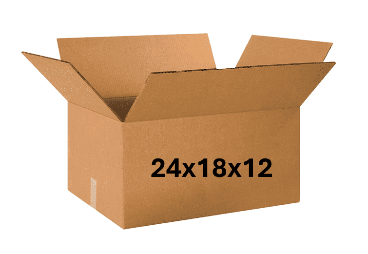 24x18x12 (200 lb strength) | SINGLE CARDBOARD BOX - Walmart.com