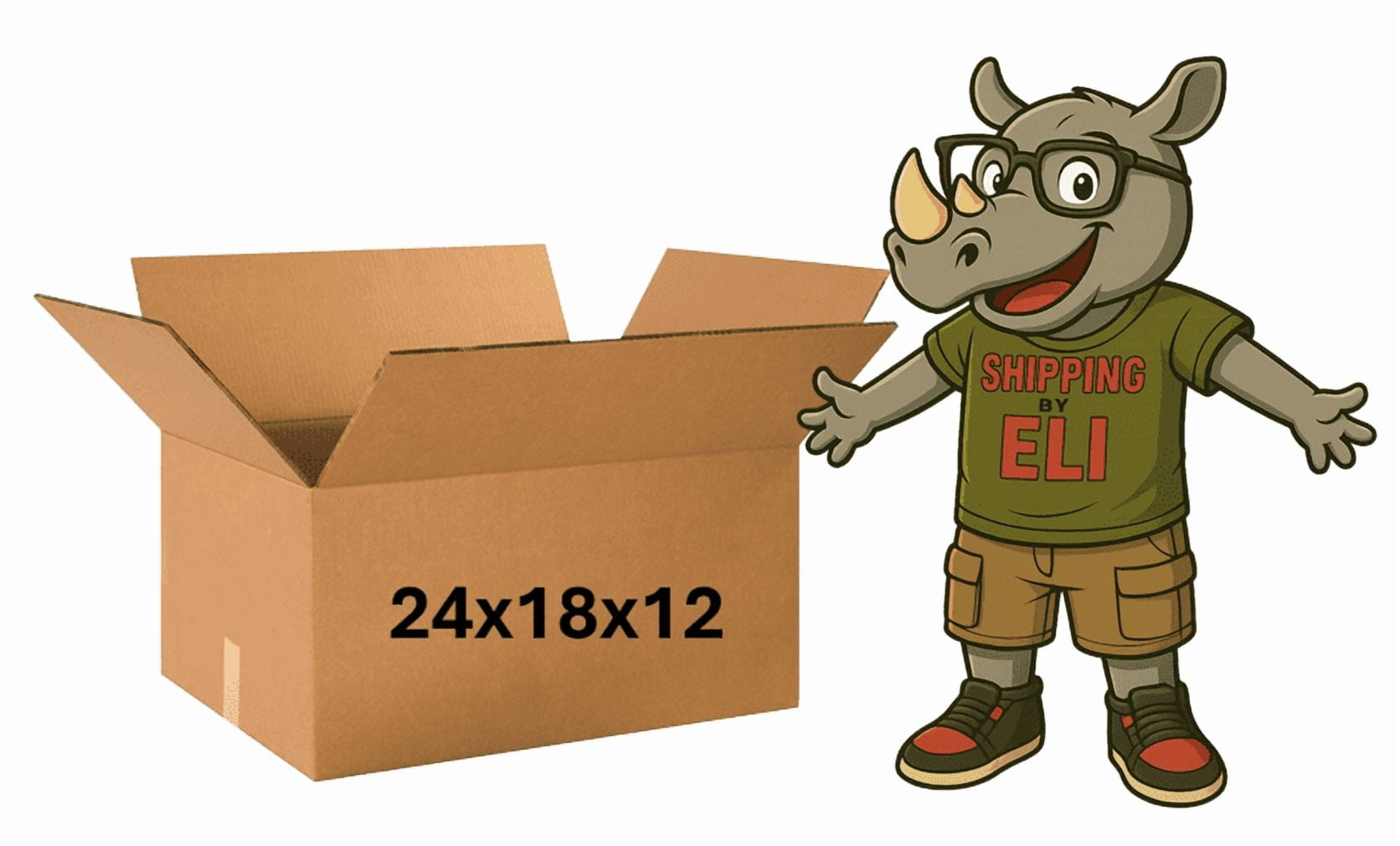 24x18x12 (200 lb strength) | SINGLE CARDBOARD BOX - Walmart.com