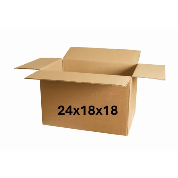 24x18x18 (200 lb strength) | SINGLE CARDBOARD BOX | LARGE MOVING BOX ...