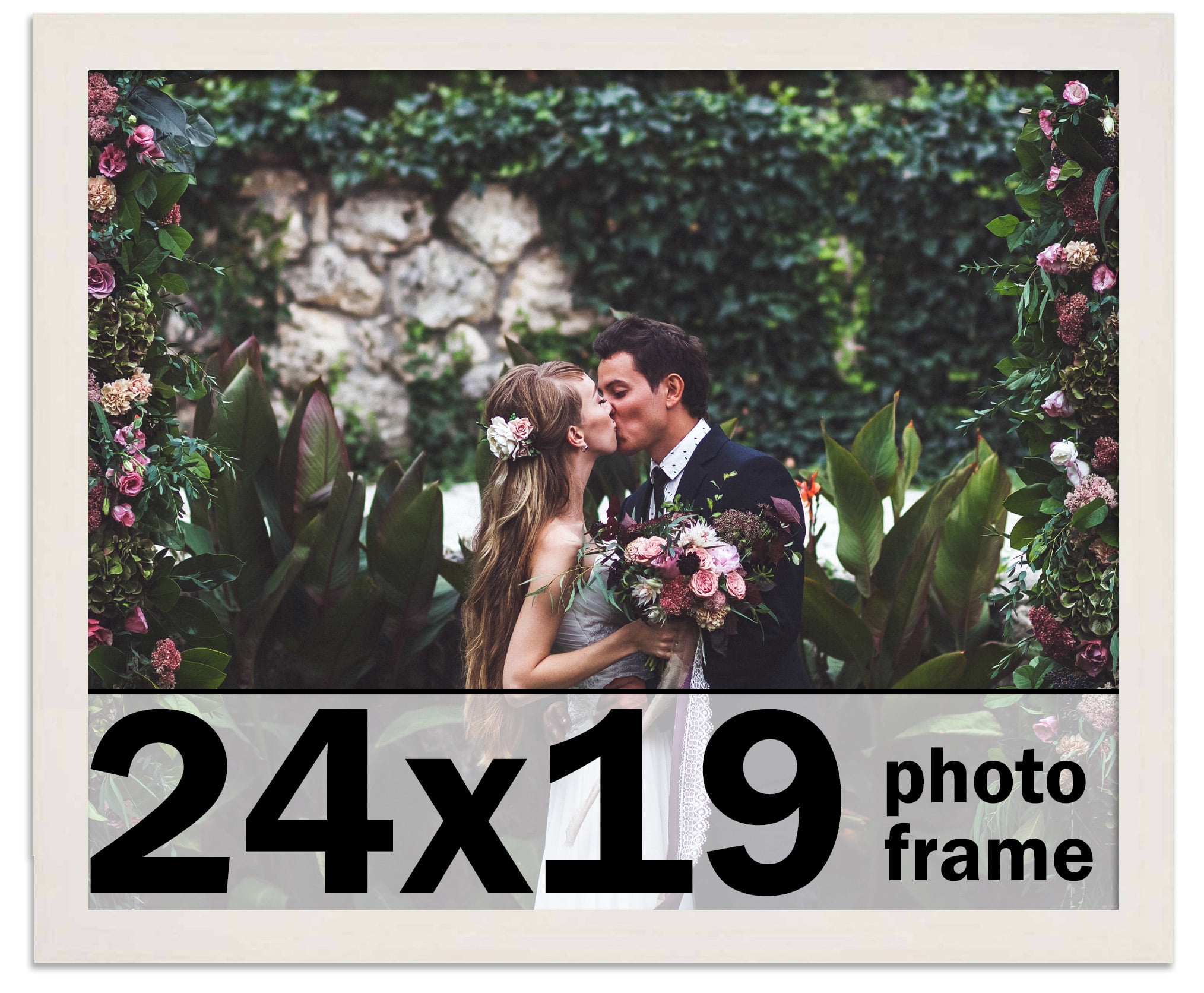 24x19 Frame White Wash Picture Frame - Complete Modern Photo Frame ...