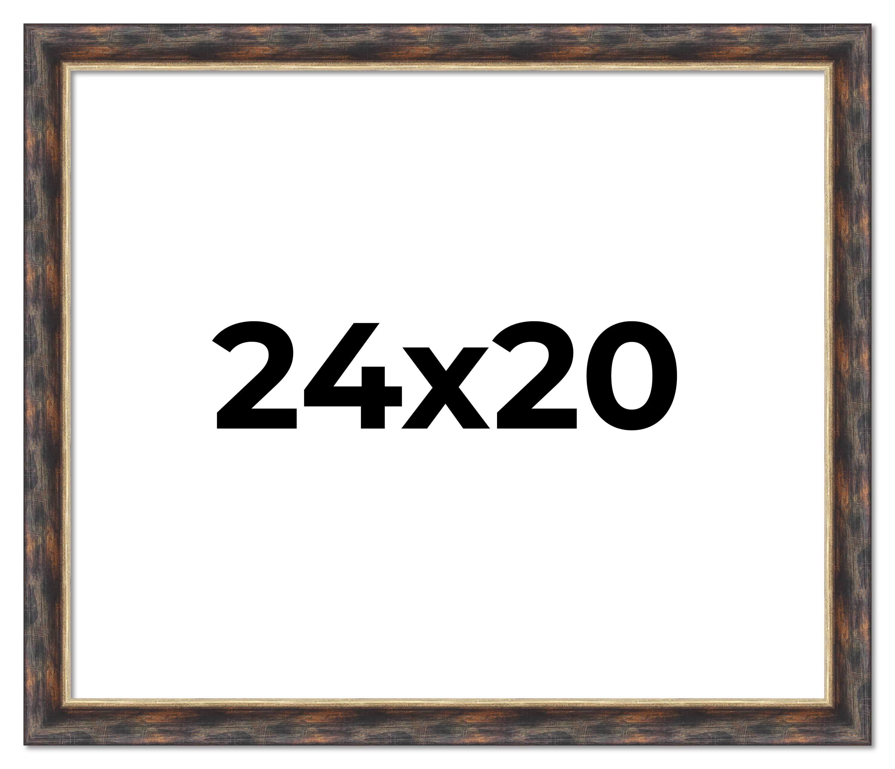 24x20 Frame Gold Real Wood Picture Frame Width 1.5 inches | Interior ...