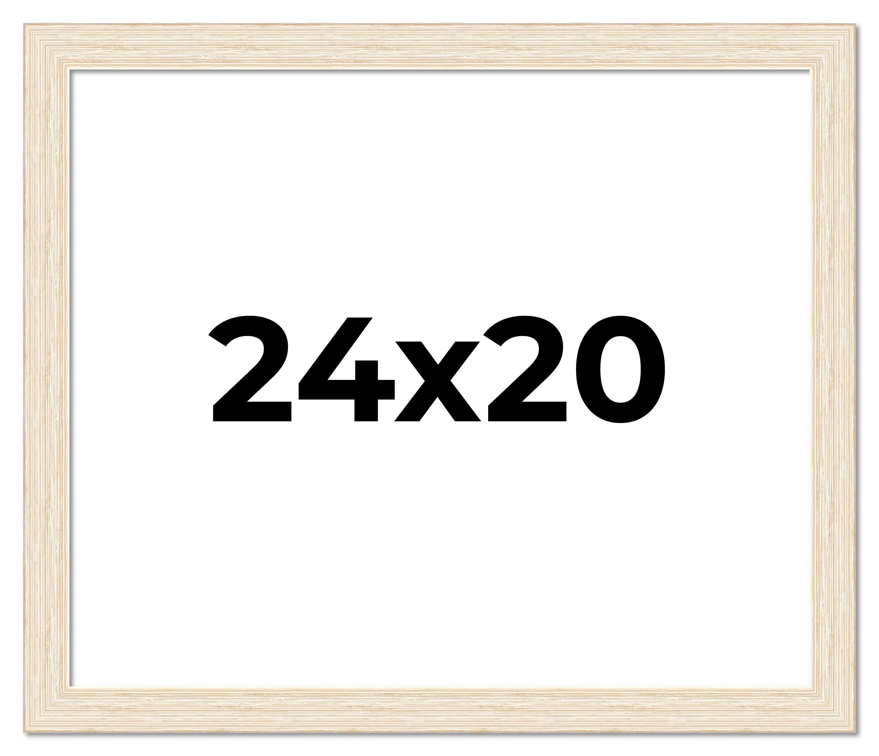 24x20 Frame White Barnwood Picture Frame Includes UV Acrylic Plexiglass ...