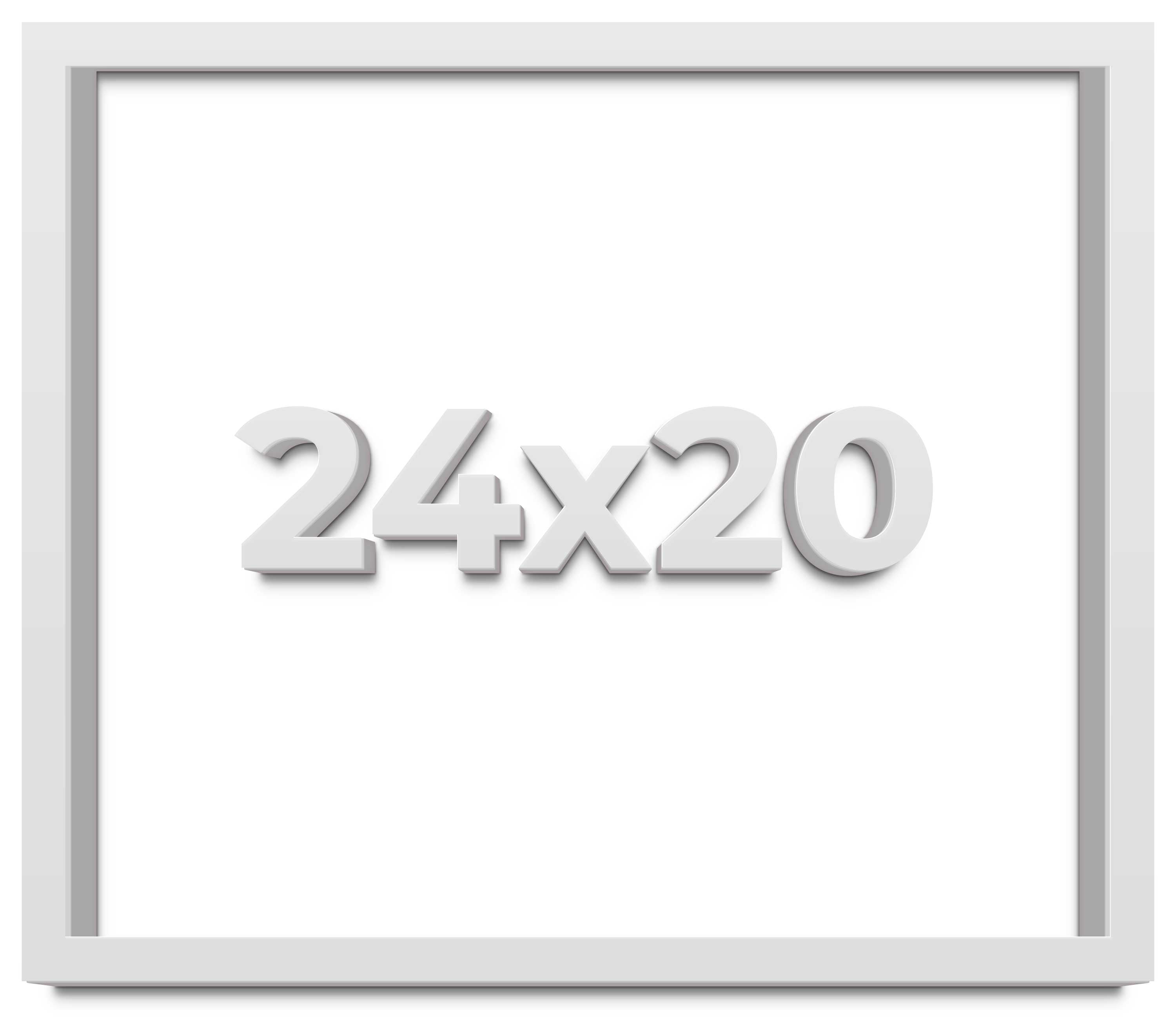 24x20 Shadow Box High Gloss White Display Frame | 1.625 Inches Deep | 1 ...