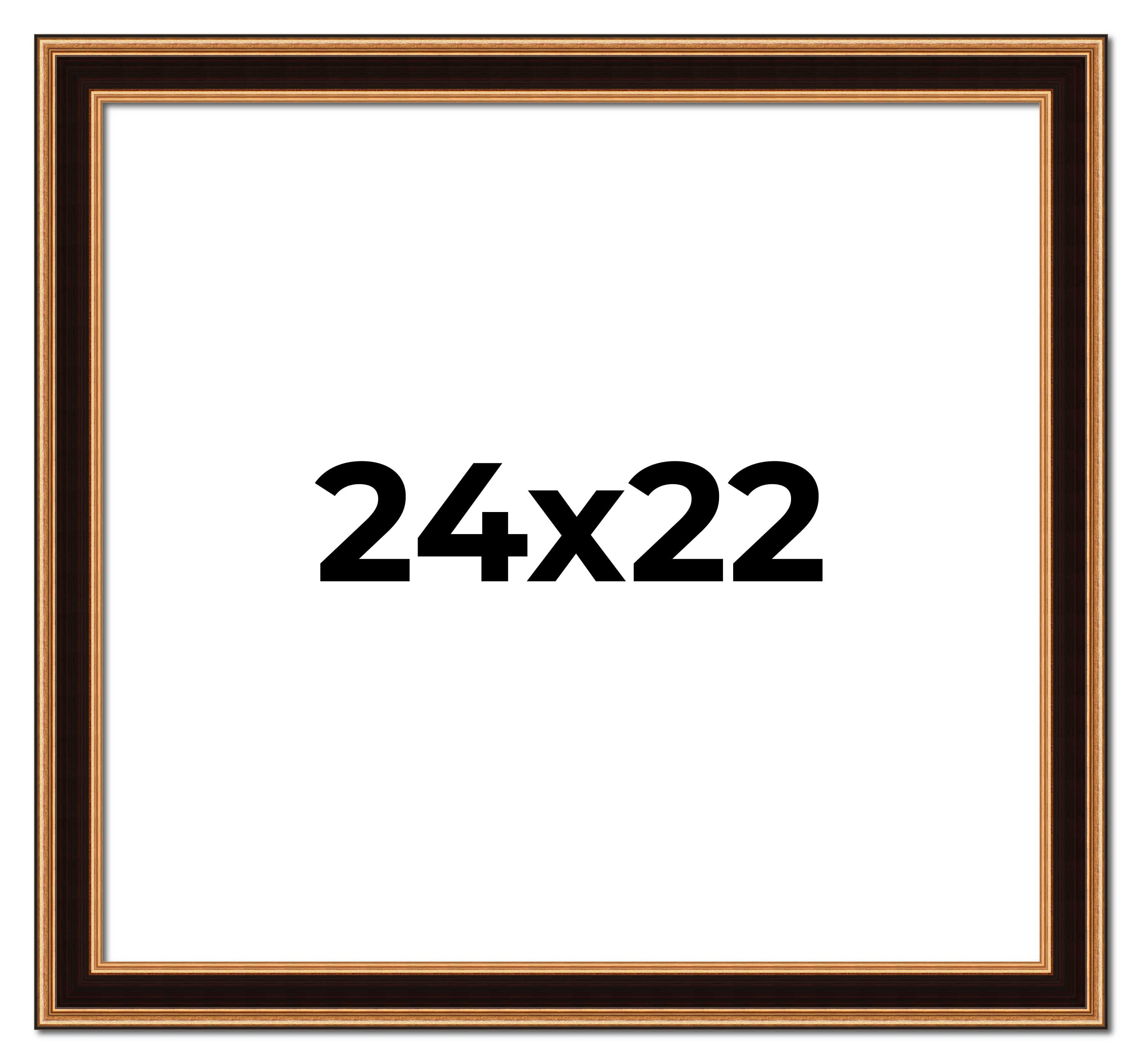 24x22 Frame Gold Brown Plein Air Vintage Solid Wood Picture Frame | 1. ...