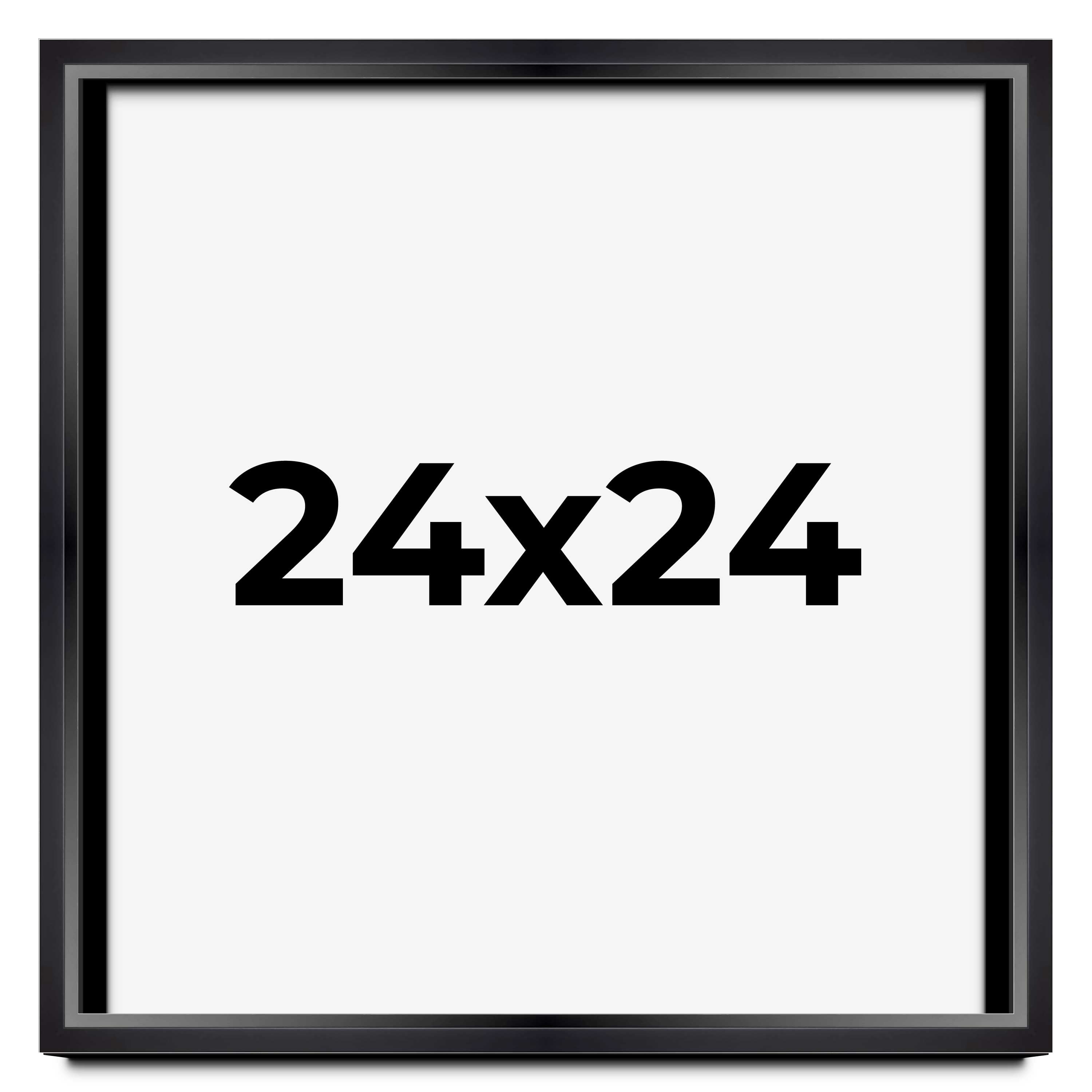 24x24 Black Shadowbox Frame - Interior Size 24x24 by 1.5 Inches - Made ...