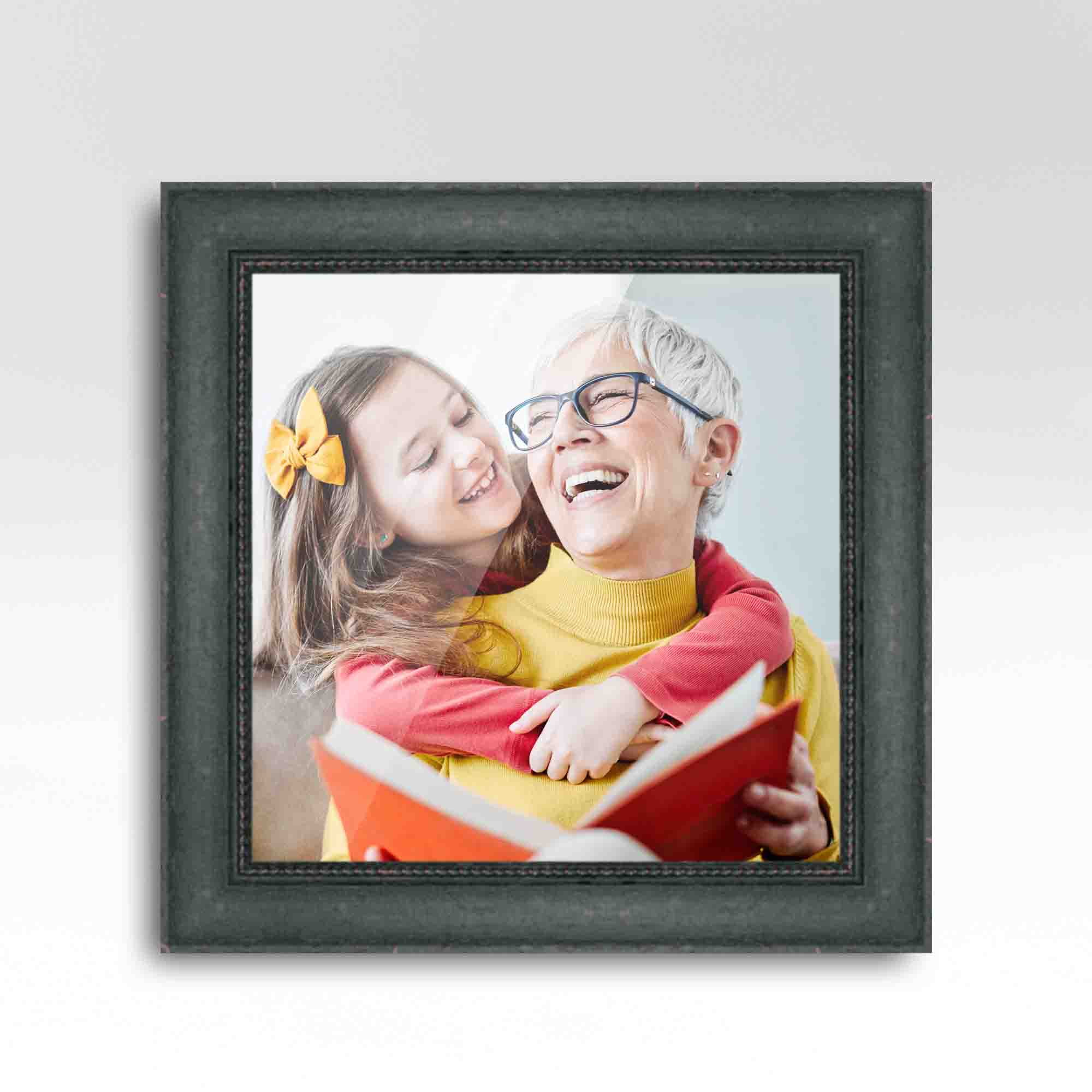 24x24 Frame Black Real Wood Picture Frame Width 2 inches | Interior ...