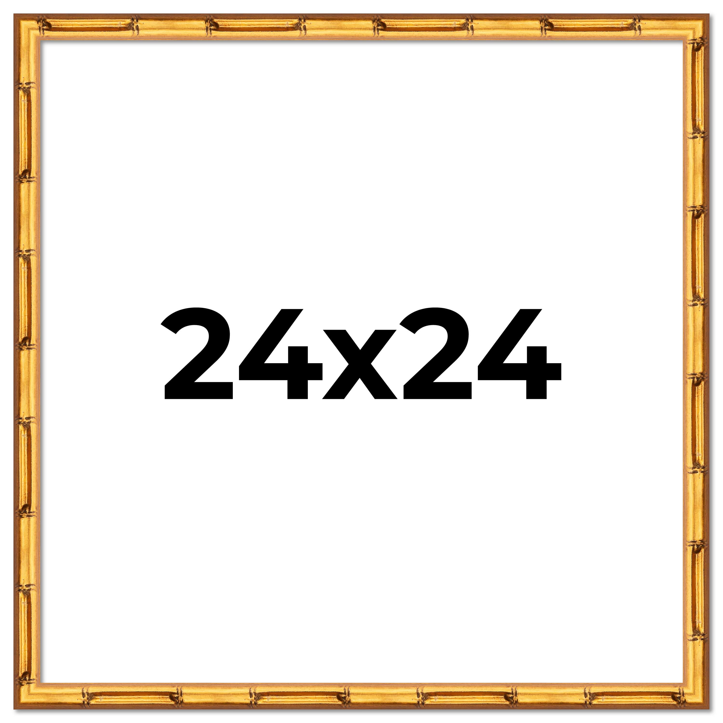 24x24 Frame Gold Bamboo Picture Frame - Modern Photo Frame Includes UV ...