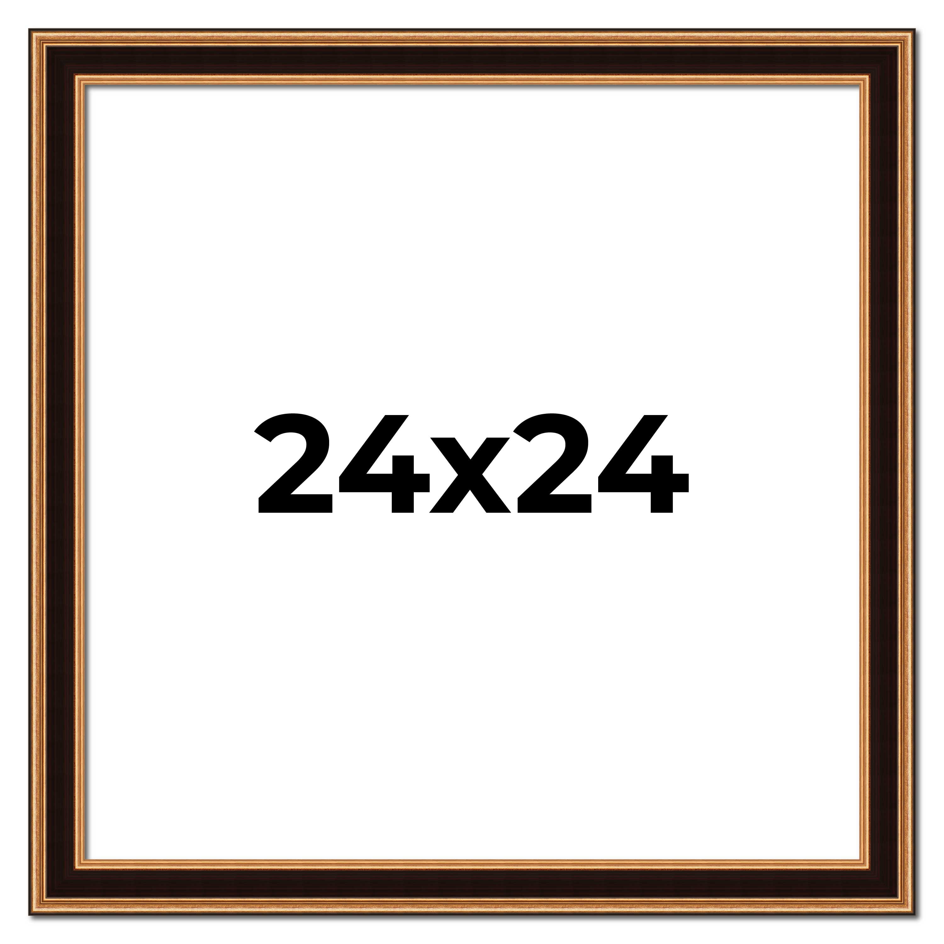 24x24 Frame Gold Brown Plein Air Vintage Solid Wood Picture Frame | 1. ...