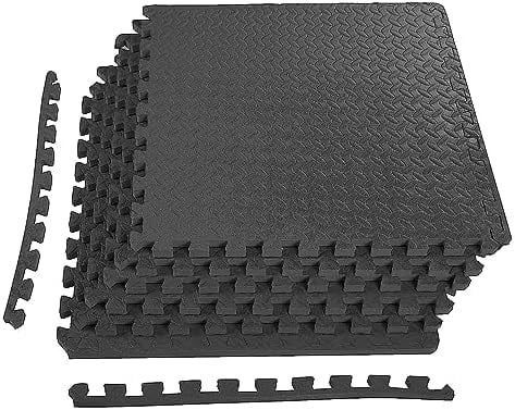24x24 Inch EVA Interlocking Foam Exercise Tile Mat – Non-Slip Puzzle ...