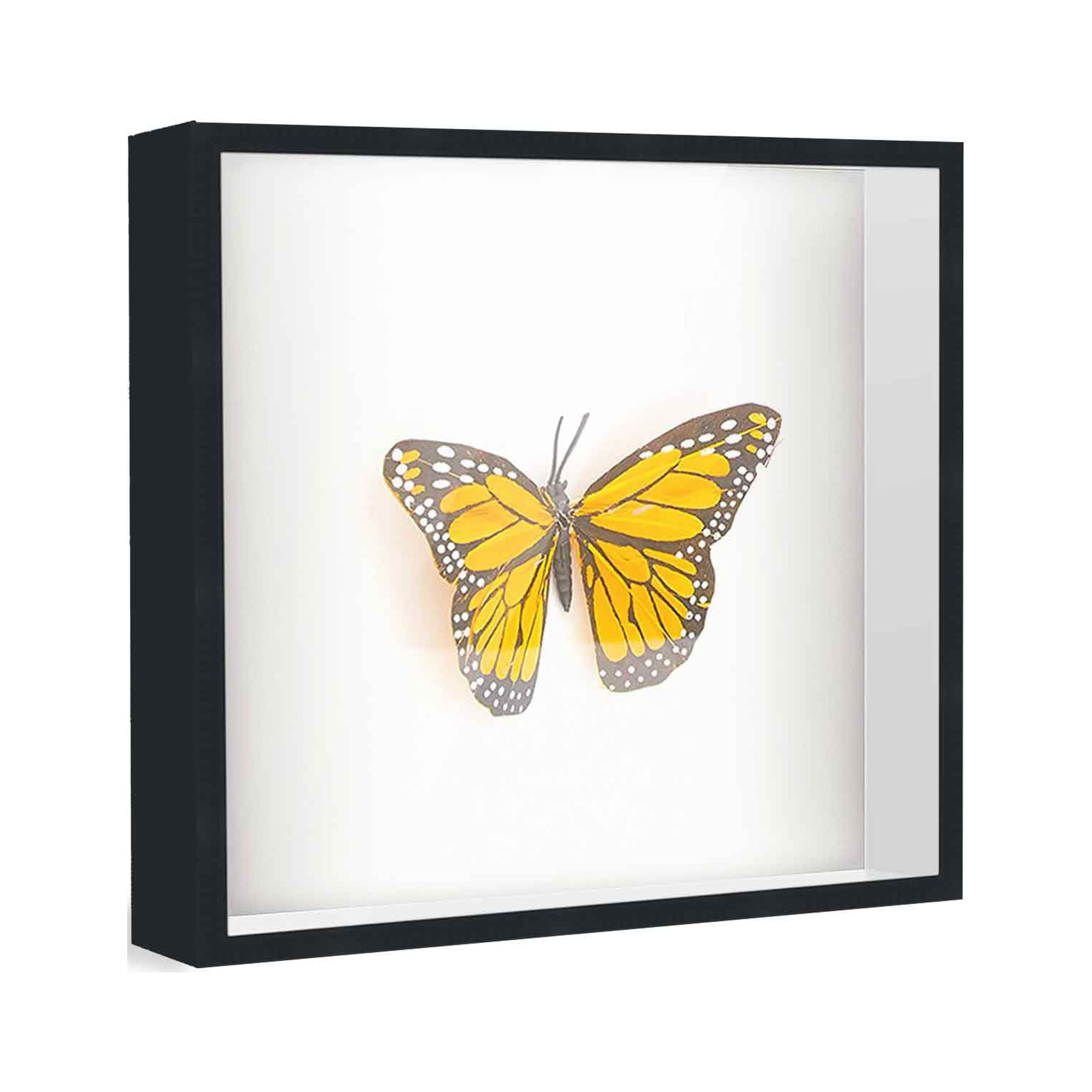24x24 Shadow Box Frame Black | 1 inches Deep Real Wood Contemporary ...