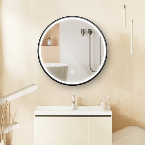 24x24 inch 3 colors with light Black framed Wall mount Medicine Cabinet ...