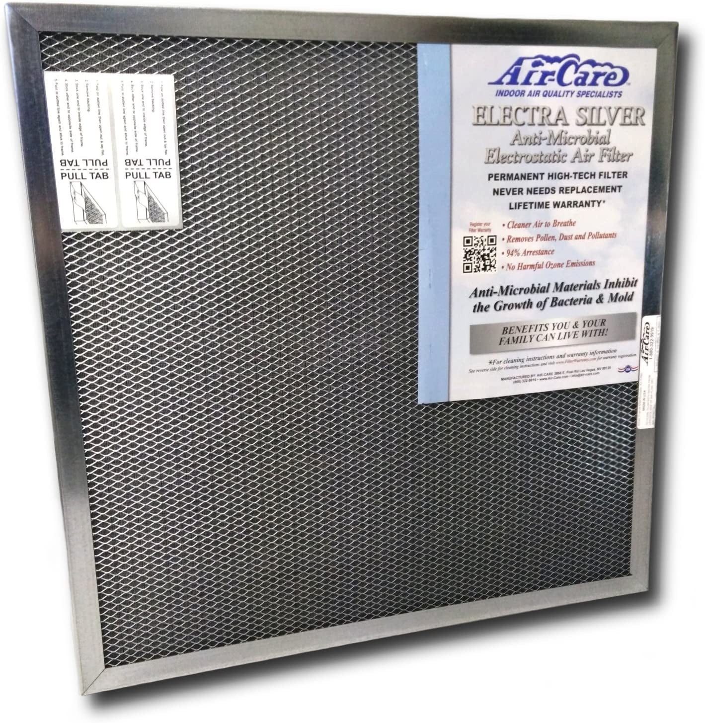 24x24x1 Air Filter - Electrostatic, Permanent, Washable - For Furnace ...