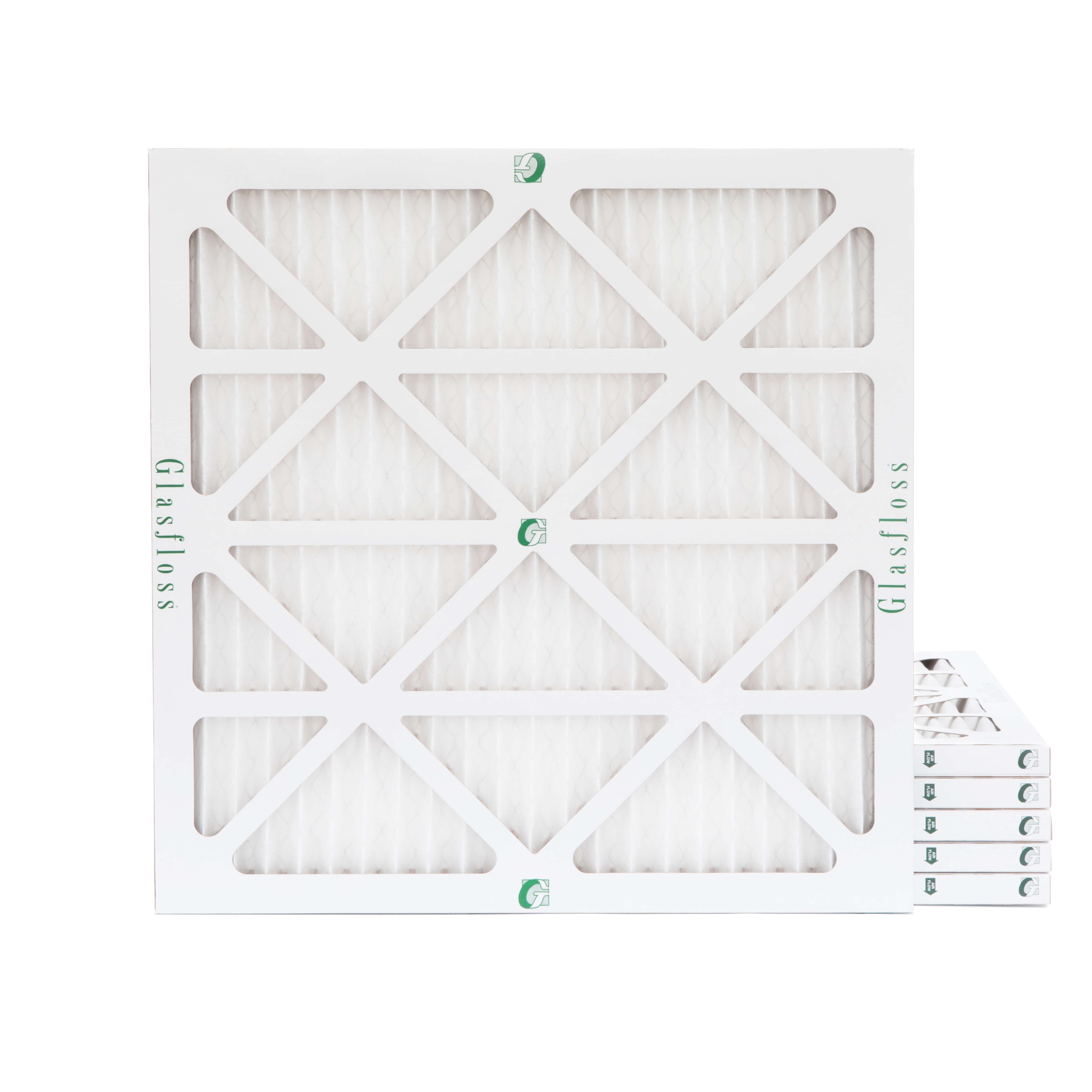 24x24x1 MERV 13 Pleated AC Furnace Air Filters by Glasfloss Industries ...