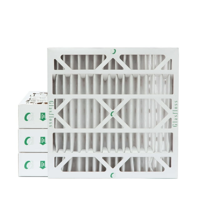 24x24x4 MERV 13 Pleated AC Furnace Air Filters by Glasfloss Industries ...