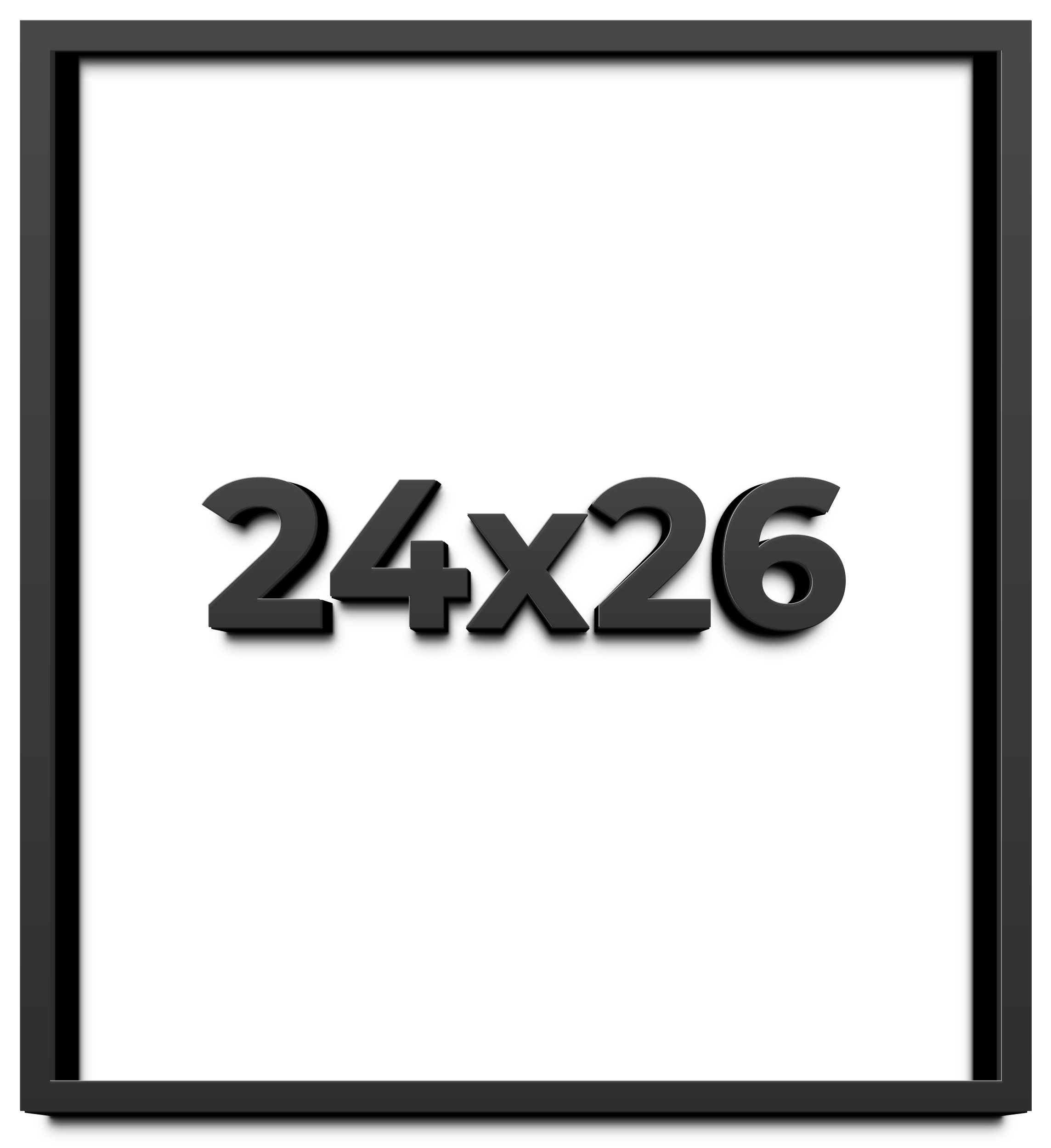 24x26 Shadow Box Frame Black | 1 inches Deep Real Wood Contemporary ...
