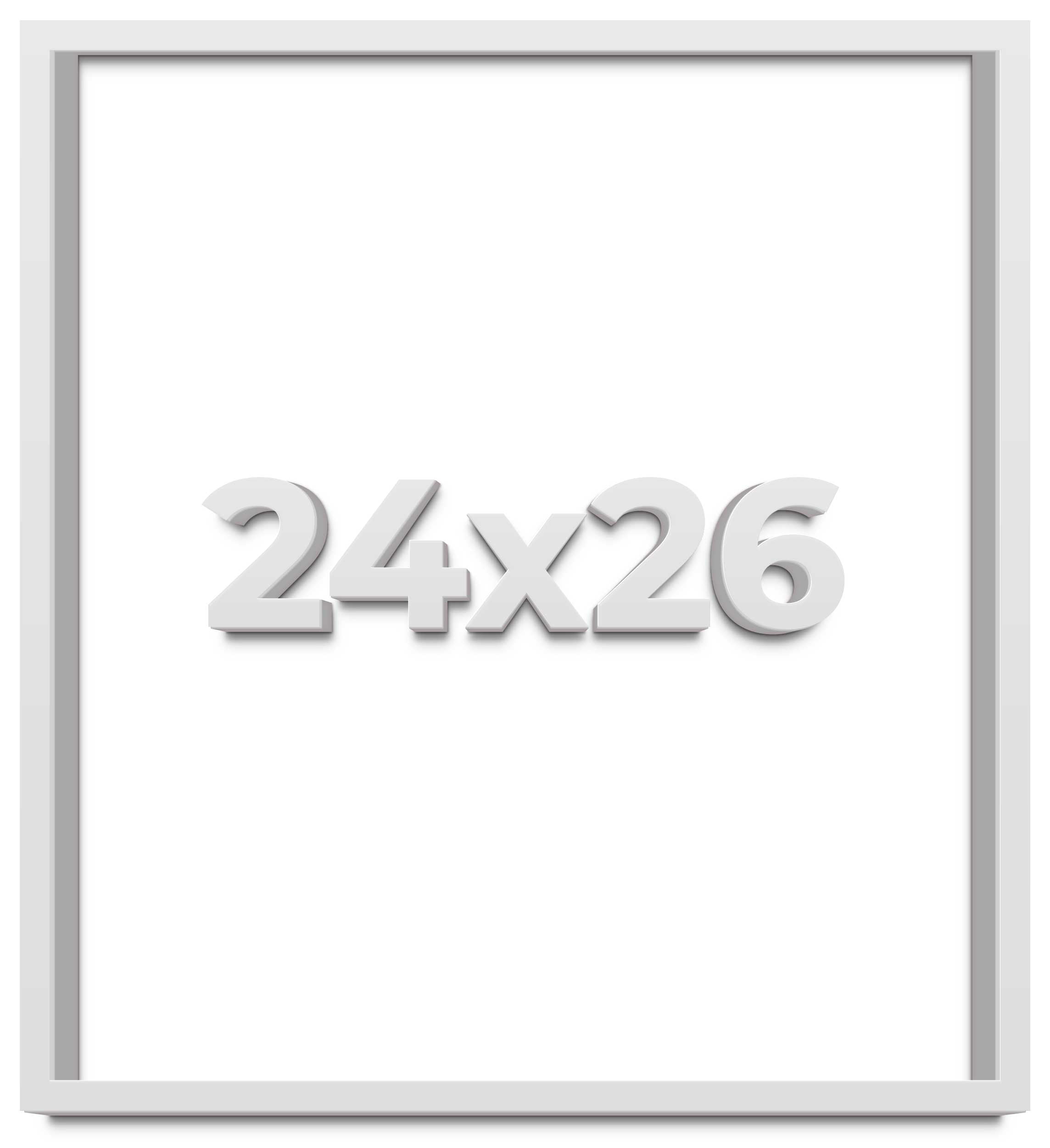 24x26 Shadow Box Frame White | 2 Inches Deep Real Wood Contemporary ...