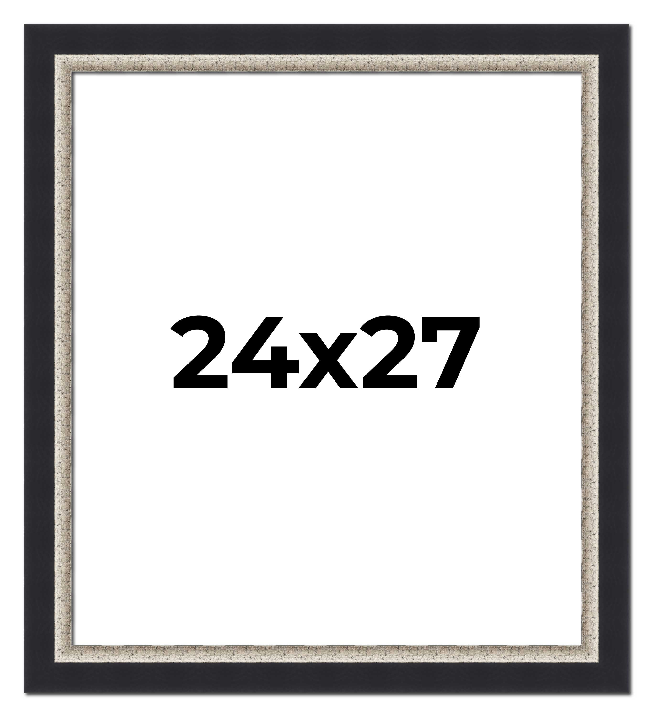 24x27 Frame Black Real Wood Picture Frame Width 2.25 Inches | Interior ...