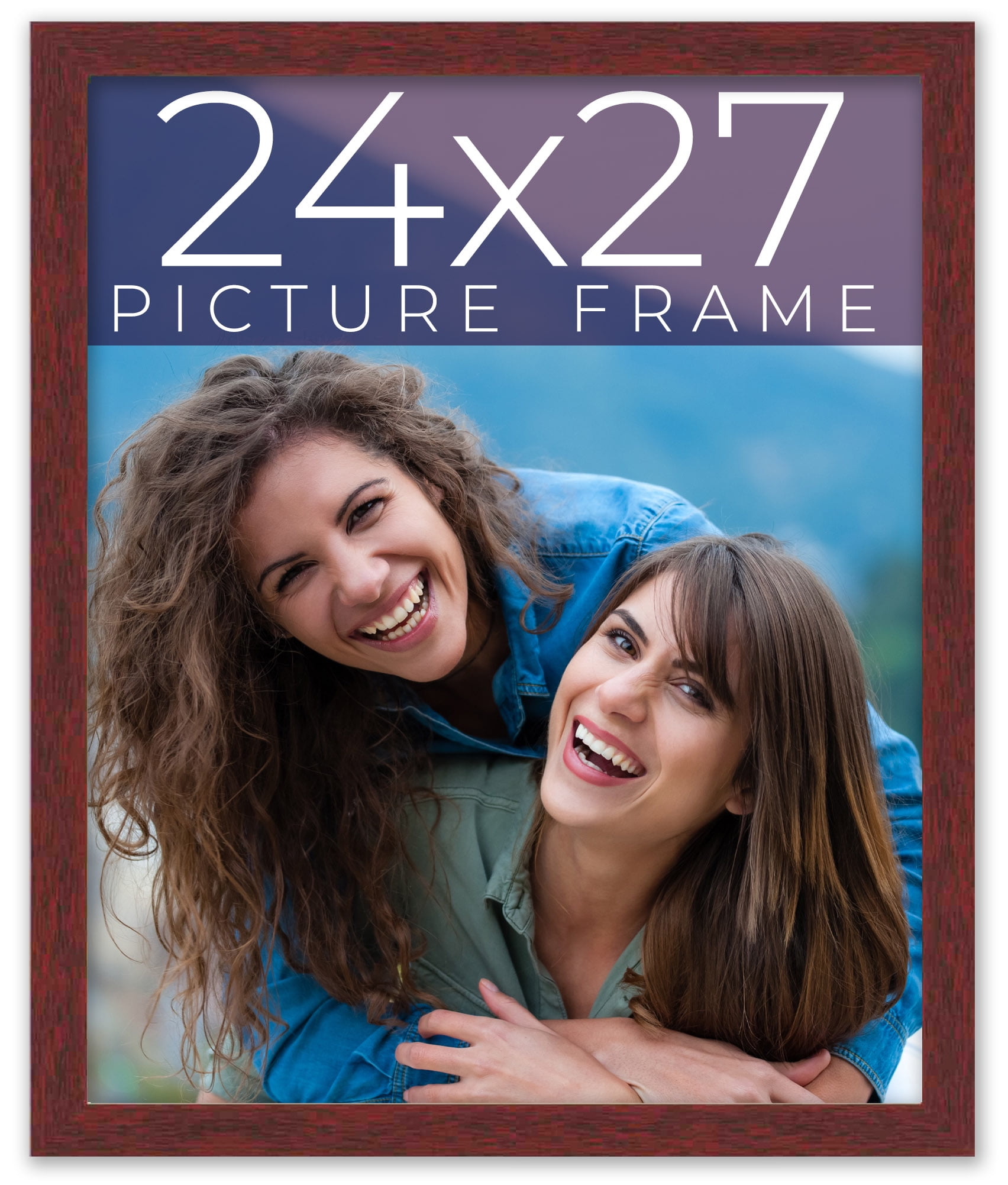 24x27 Frame Brown Solid Wood Picture Frame Width 0.75 Inches | Interior ...