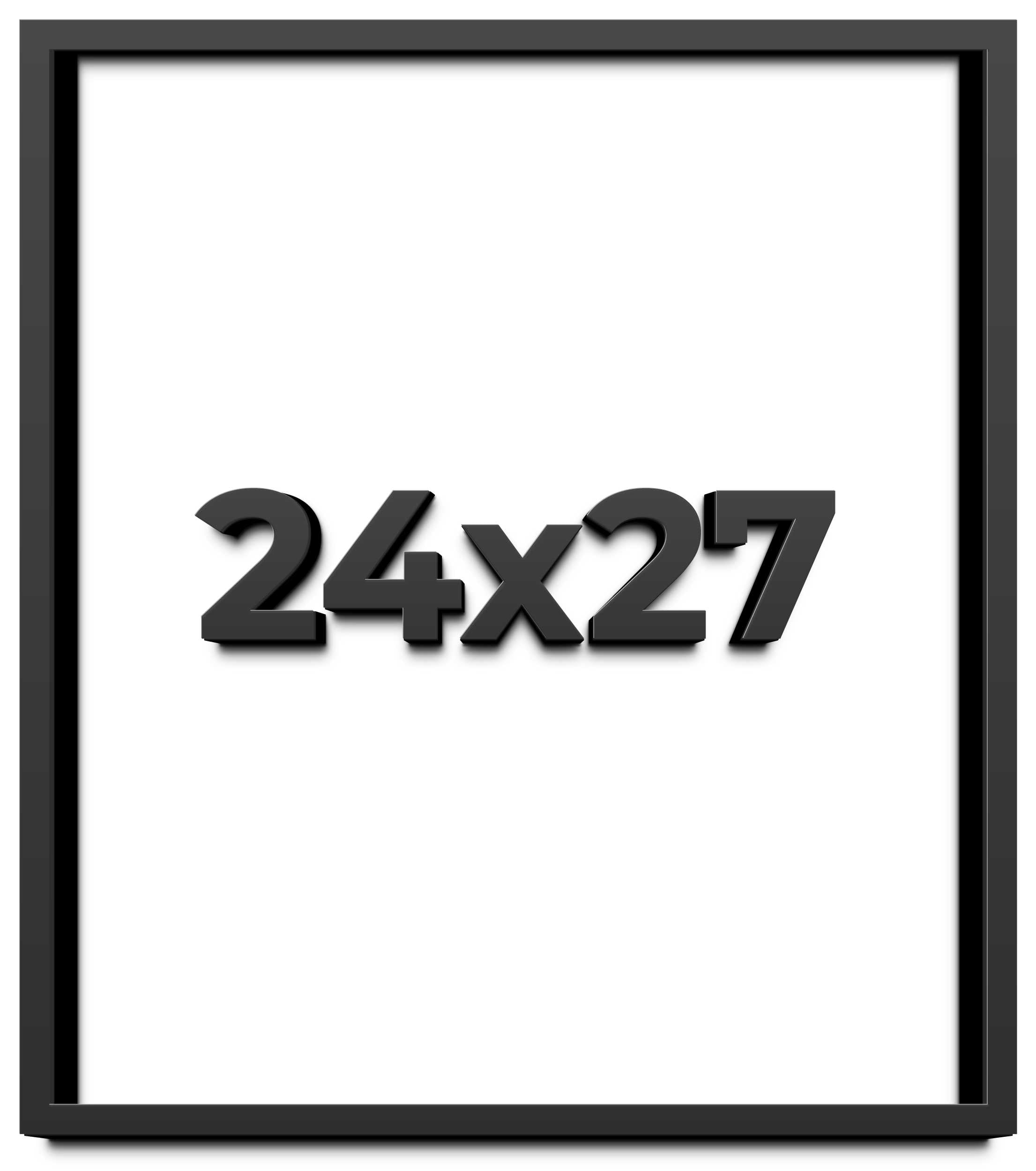 24x27 Shadow Box Frame Black | 1 inches Deep Real Wood Contemporary ...