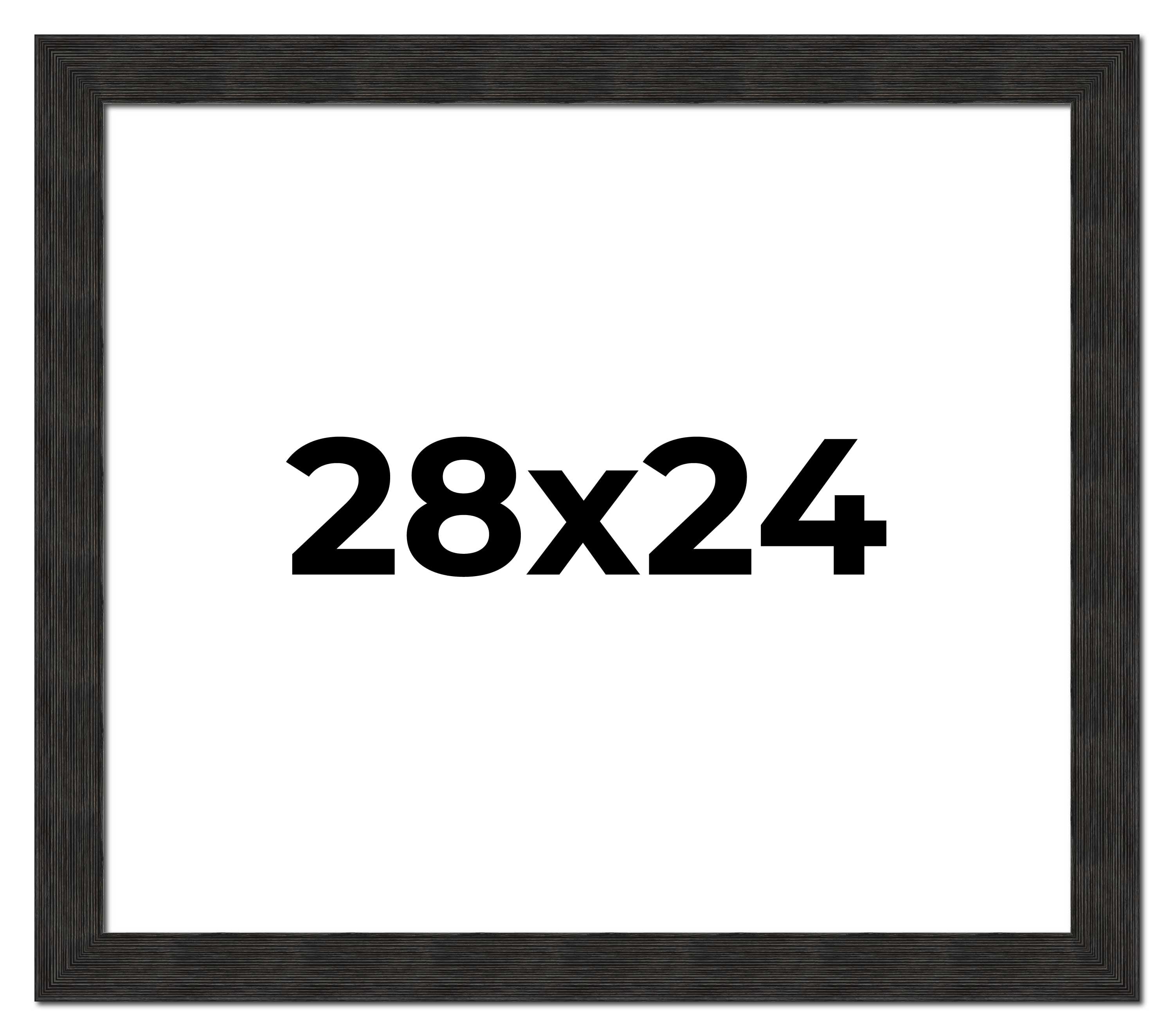 24x28 Contemporary Black Picture Frame - UV Acrylic, Foam Board Backing ...