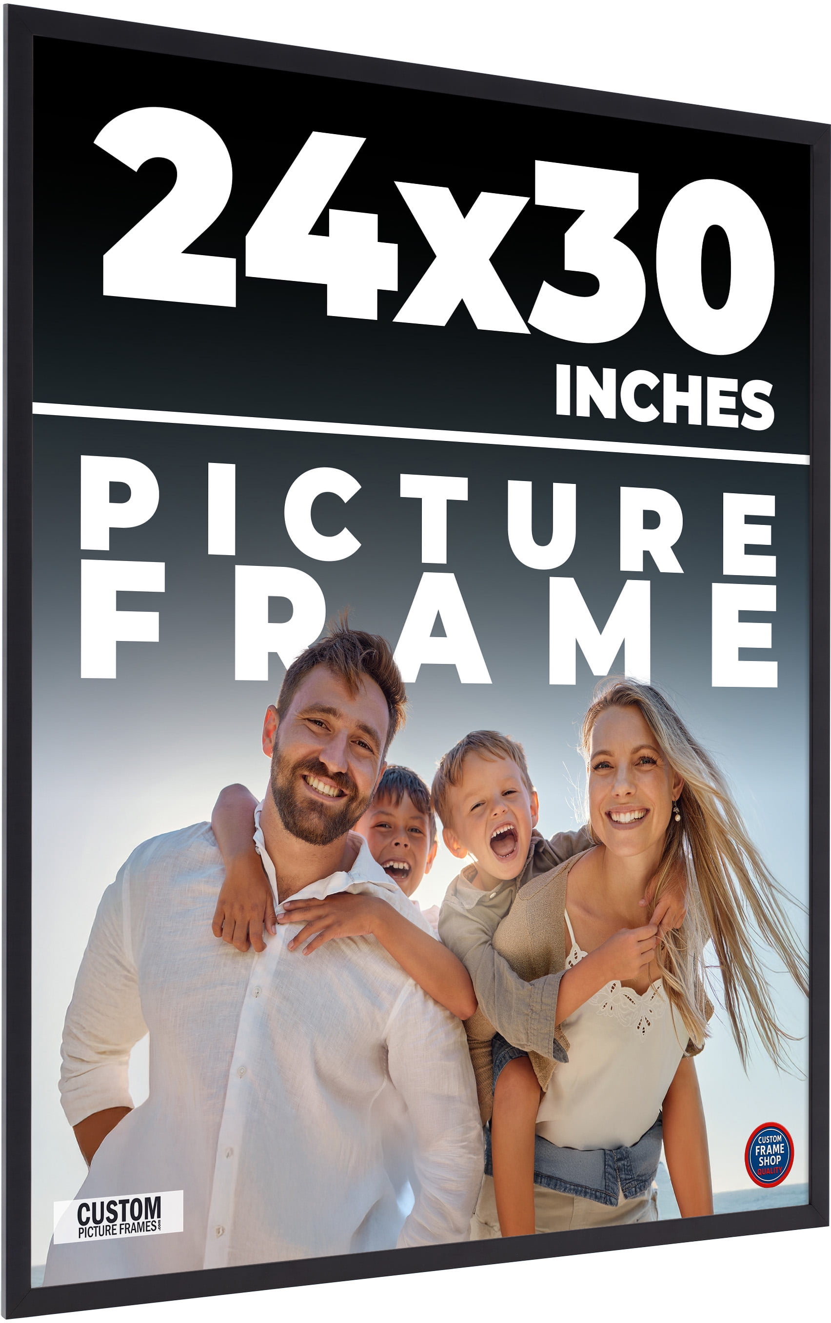 24x30 Frame Black Real Wood Picture Frame Width 0.75 inches | Interior ...