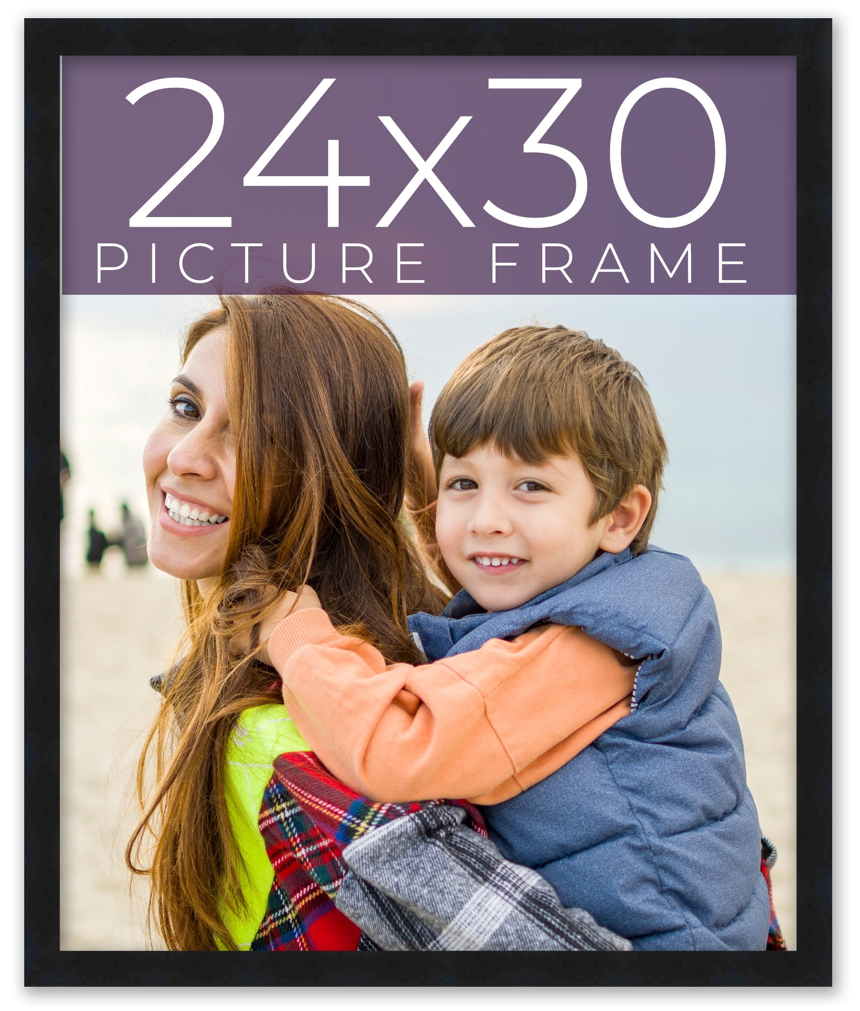 24x30 Frame Black Real Wood Picture Frame Width 0.75 inches | Interior ...