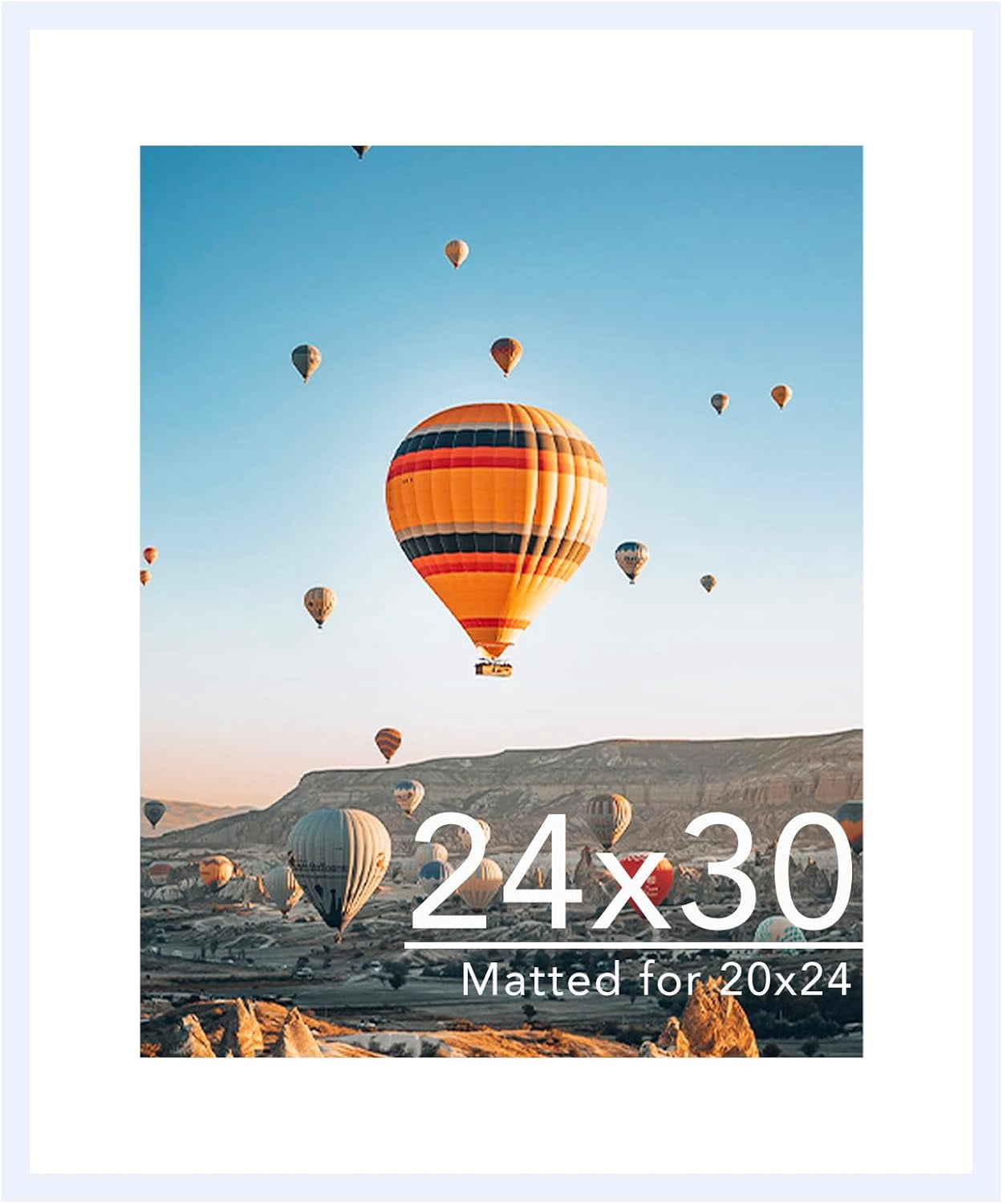 24x30 Picture Frame with 20x24 Mat, Display Photo 20x24 with Mat or 24 ...