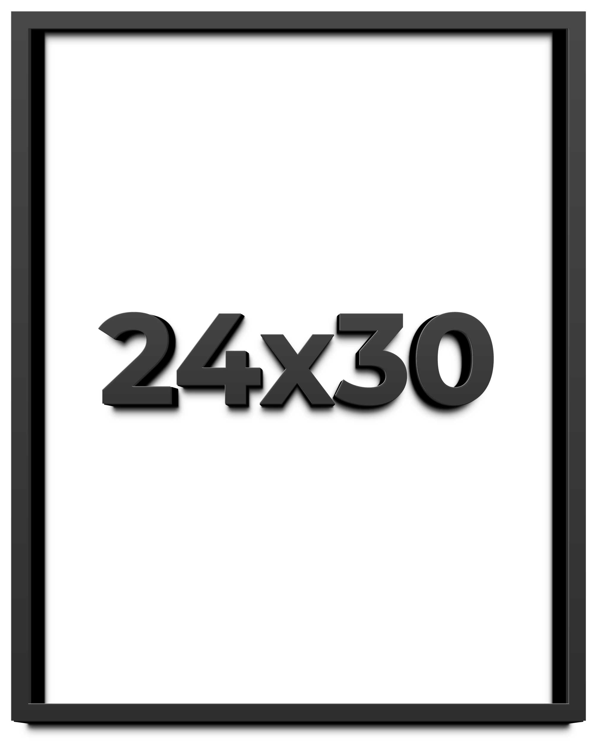 24x30 Shadow Box Black Solid Wood Display Frame with White Acid-Free ...