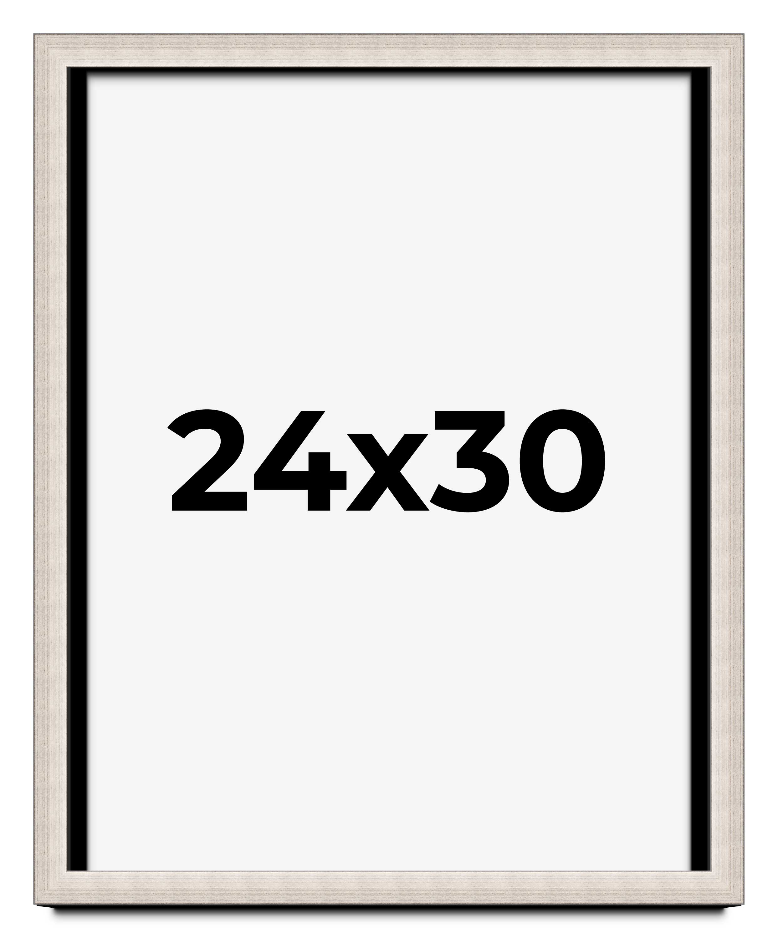 24x30 Shadow Box Brushed Silver | 1.5 Inch Deep | 1.25 Inch Moulding ...