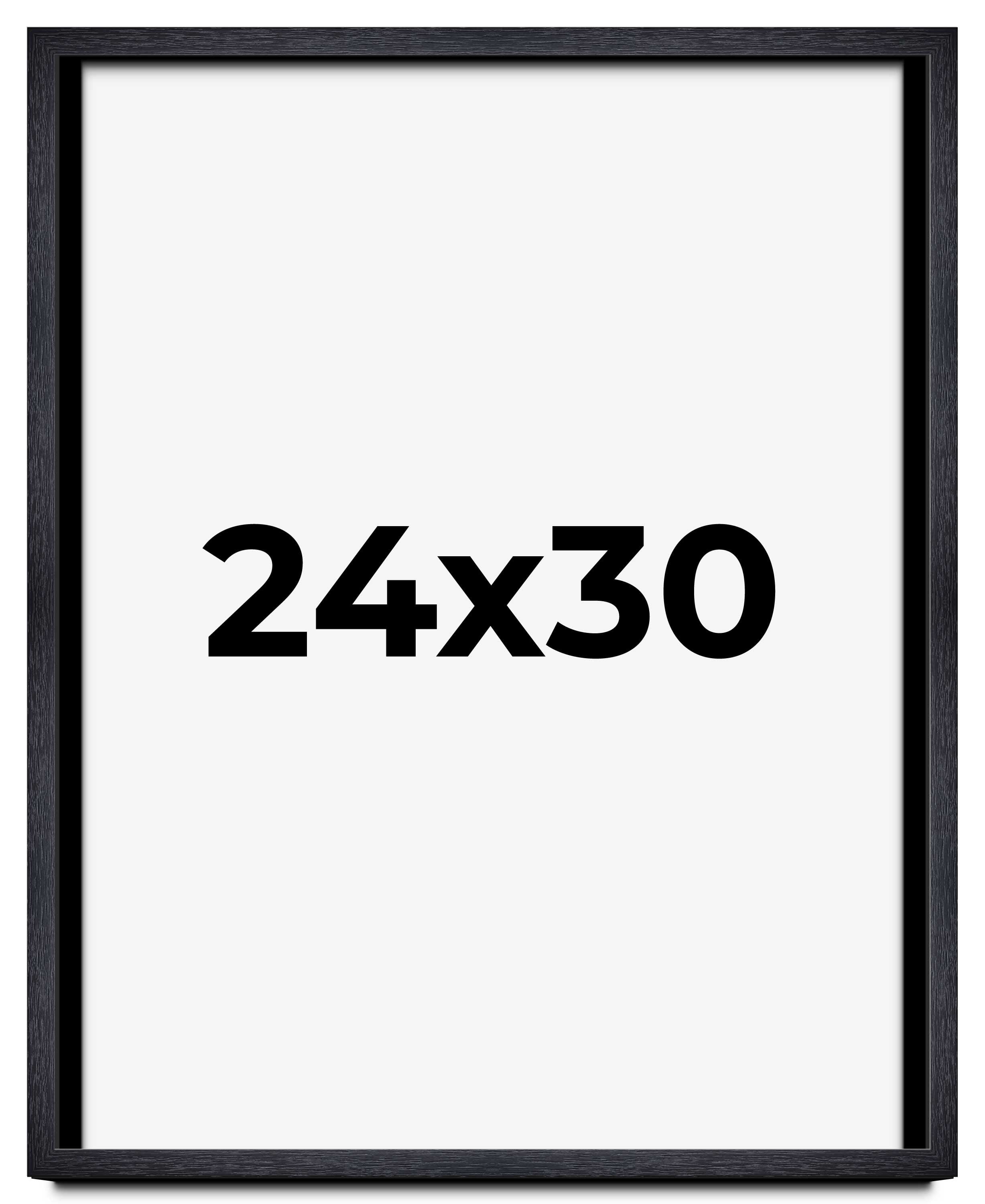 24x30 Shadow Box Frame Black | 1 Inches Deep Real Wood Farmhouse ...