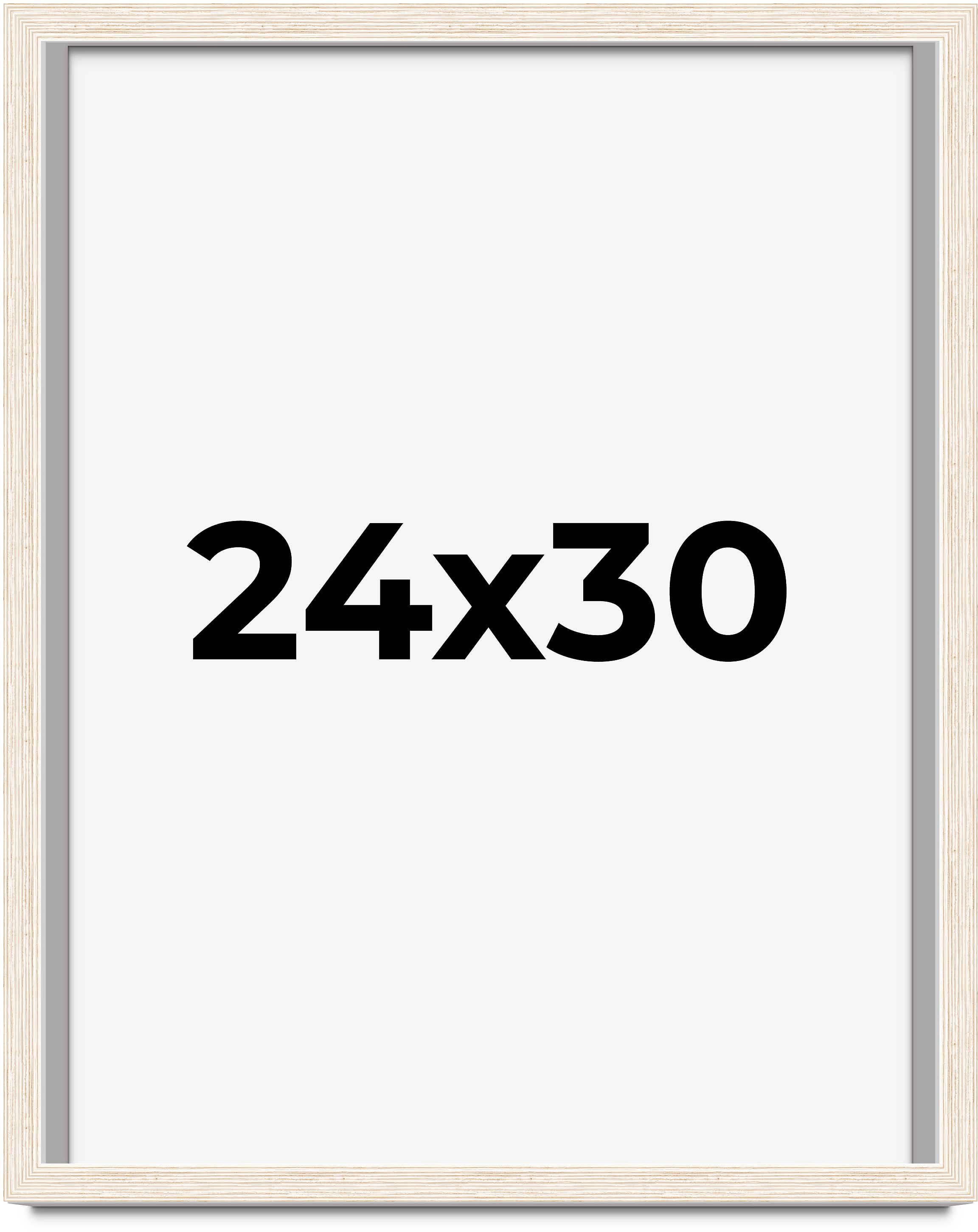 24x30 Shadow Box Frame White | 1.125 Inches Deep Real Wood Rustic ...