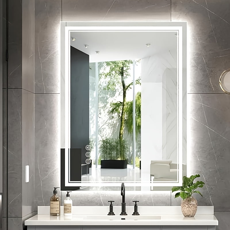 24x32/24x36/28x36/28x48/32x40/26x26 LED Bathroom Mirror, Anti-Fog, 3 ...