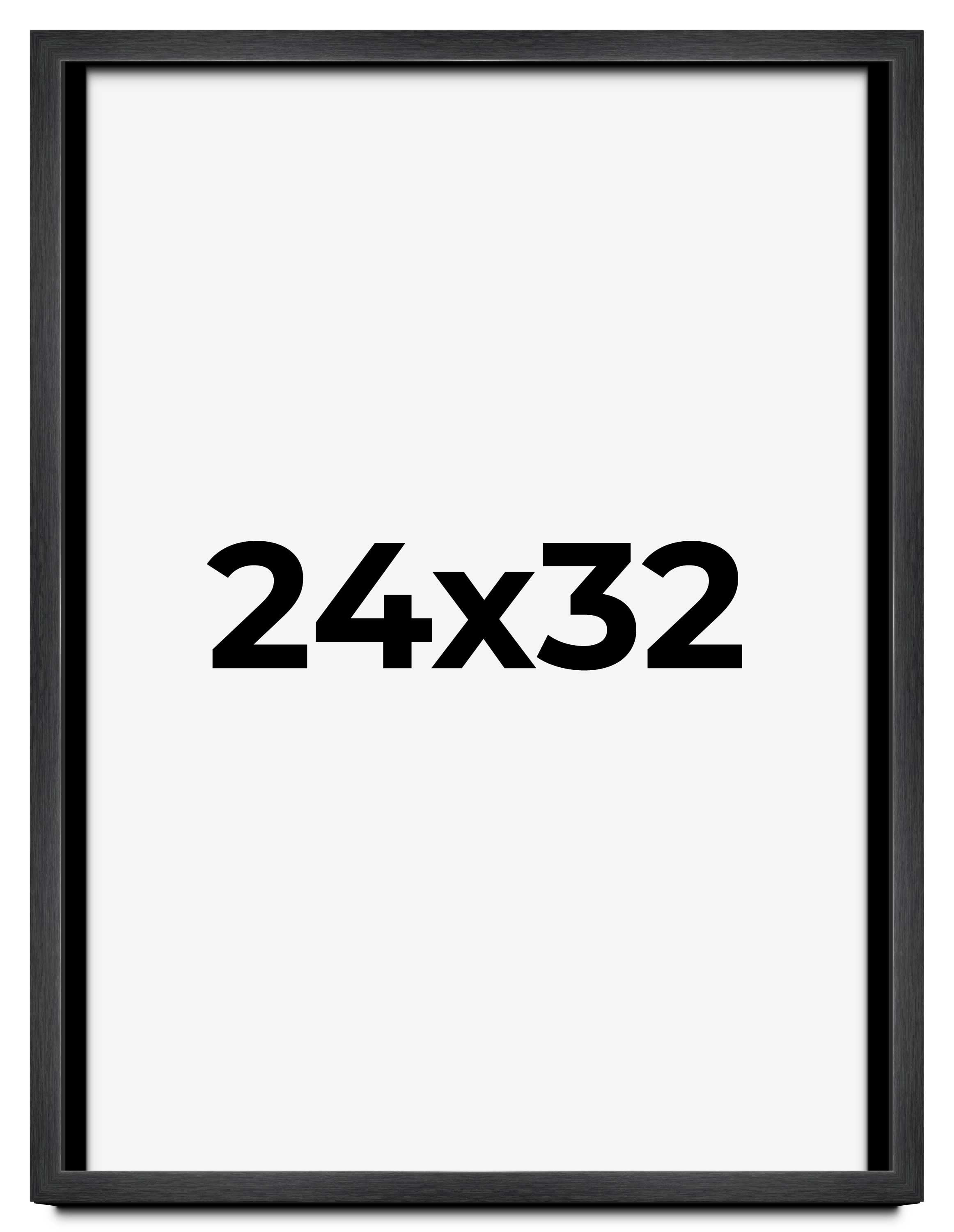 24x32 Black Shadowbox Frame - Interior Size 24x32 by 1 Inches - Made to ...