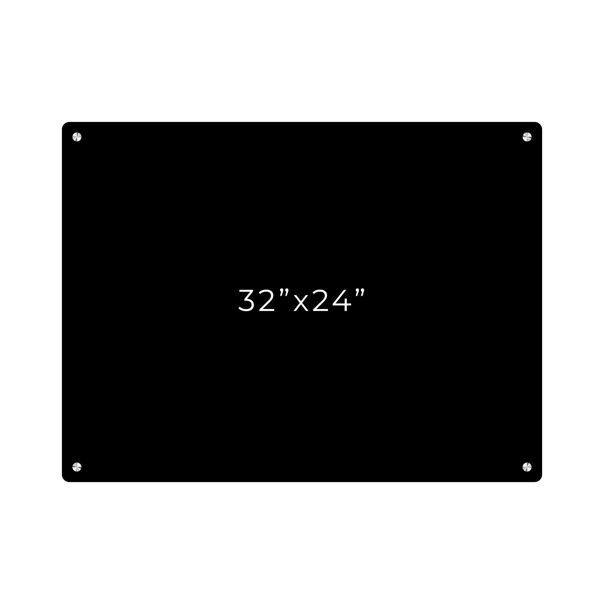 24x32 Dry Erase Board for Wall - with .25 Black Acrylic and Chrome ...