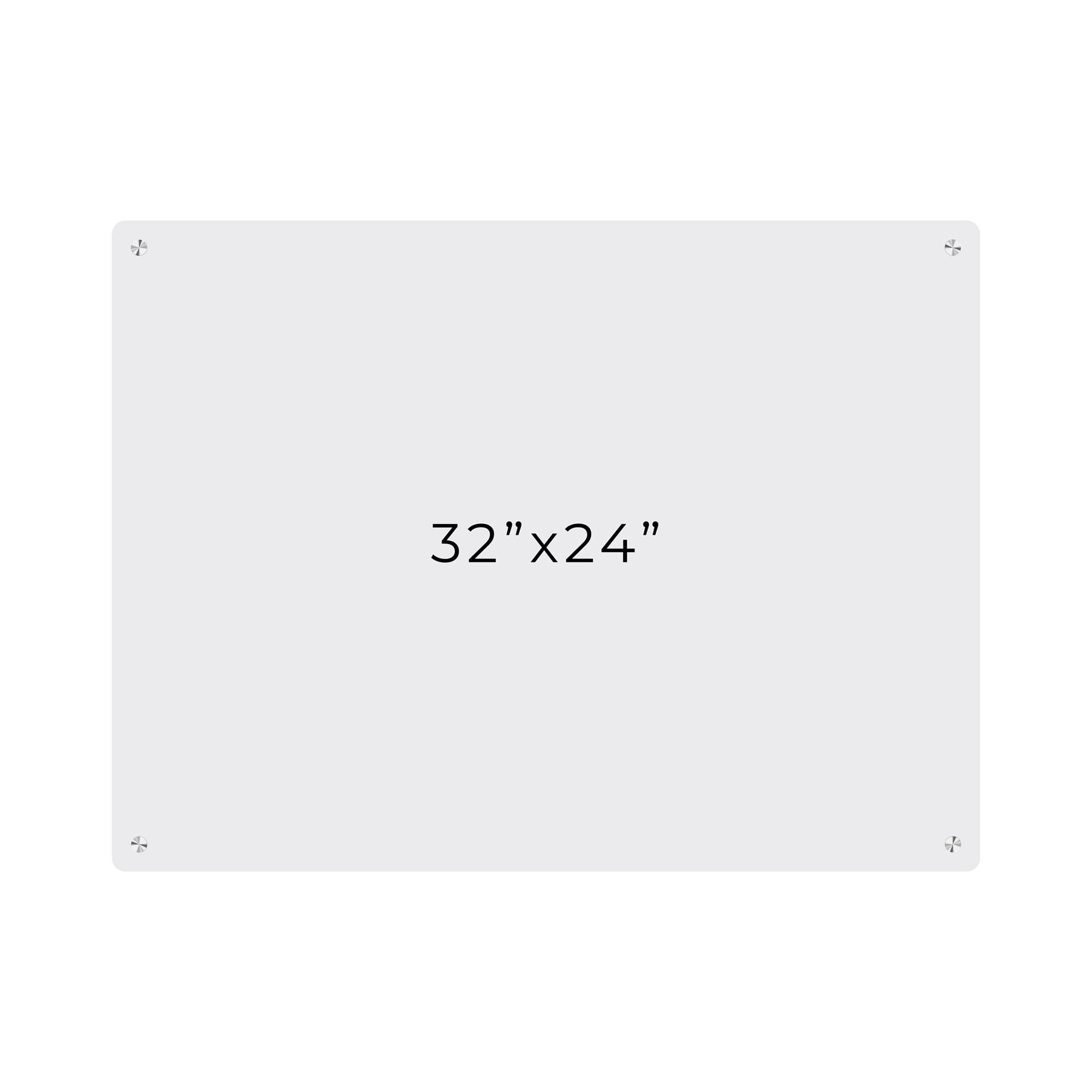 24x32 Dry Erase Board for Wall - with .25 Clear Acrylic and Chrome ...