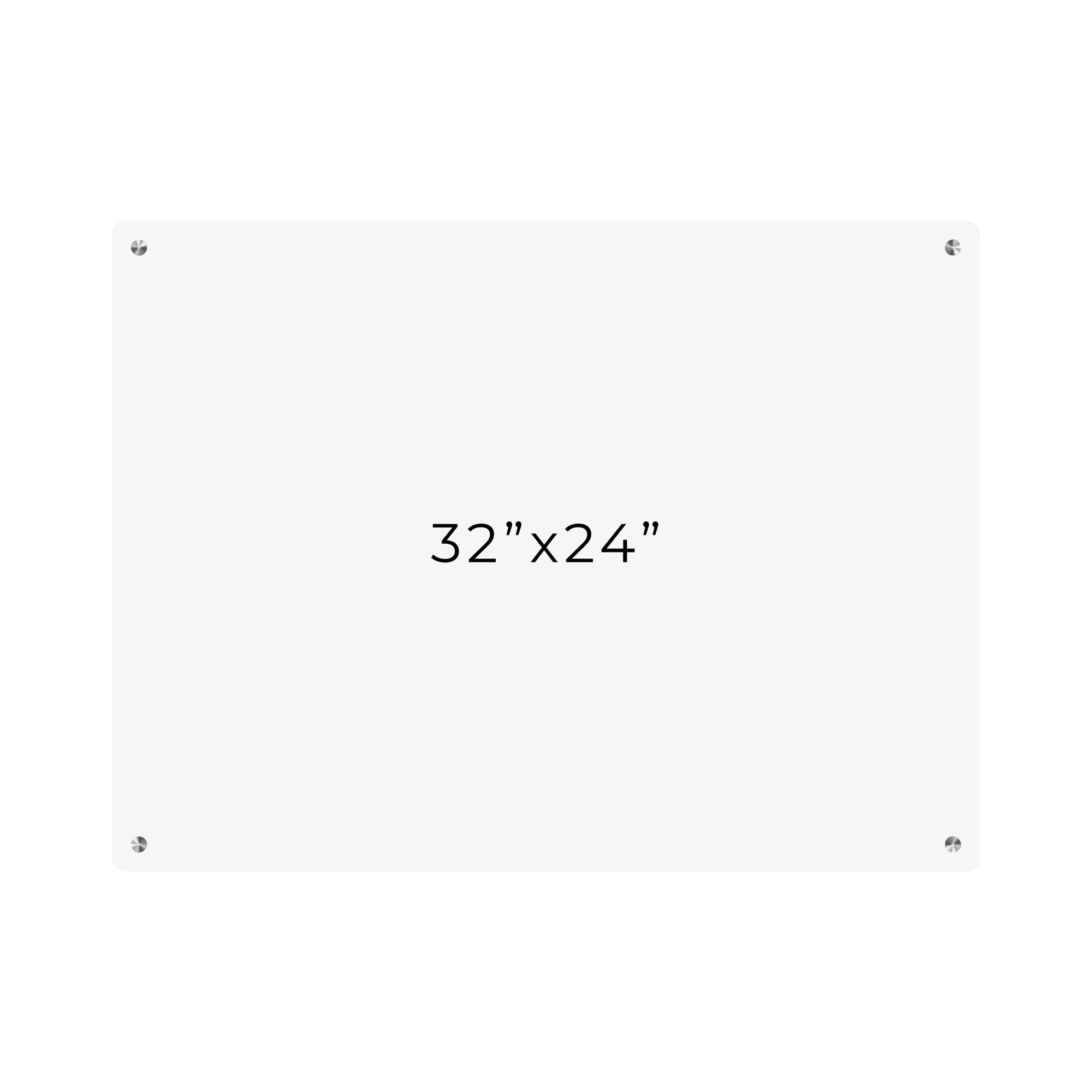 24x32 Dry Erase Board for Wall - with .25 White Acrylic and Satin Stand ...